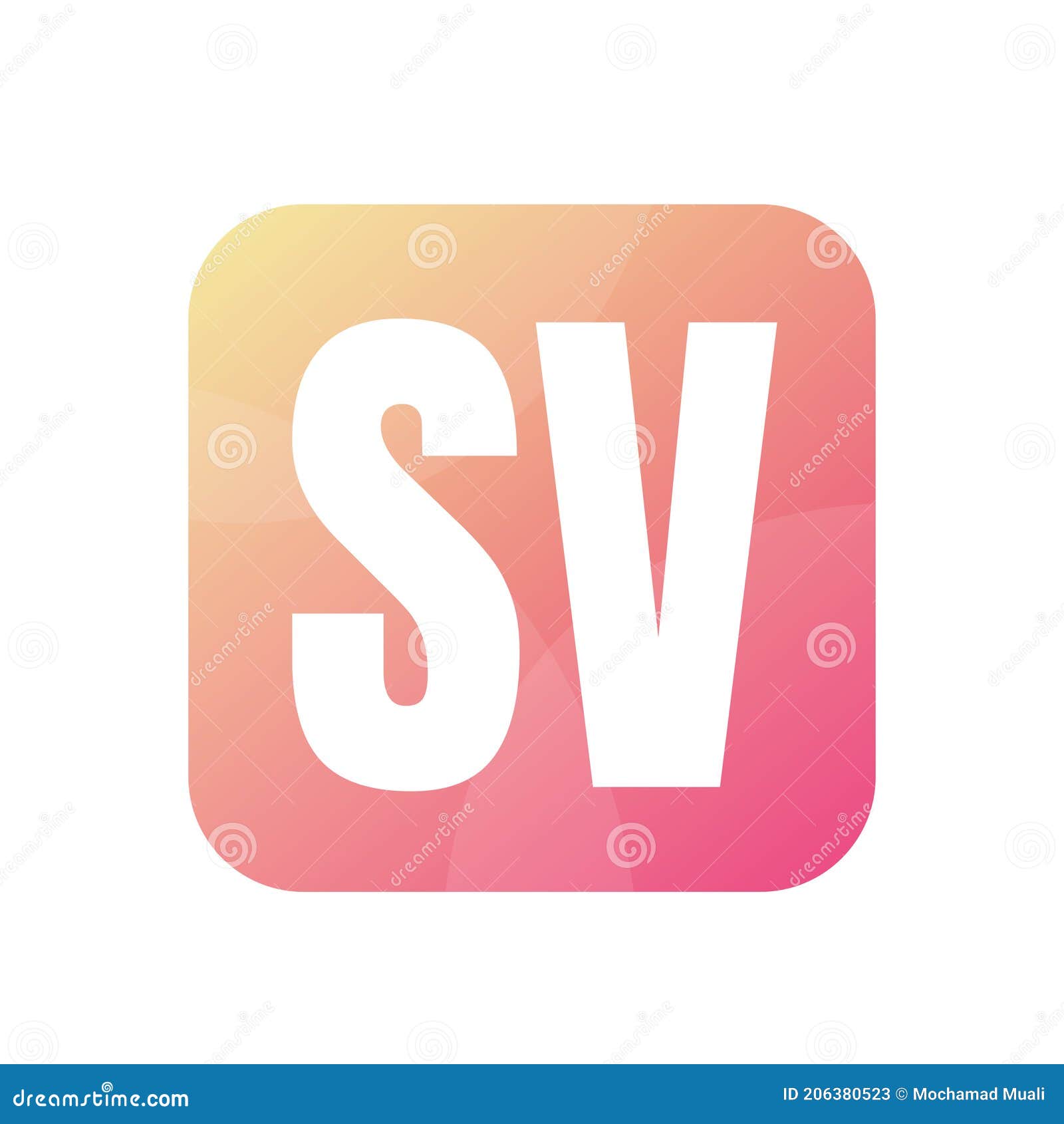 SV Letter Logo Design with Simple Style Stock Vector - Illustration of ...
