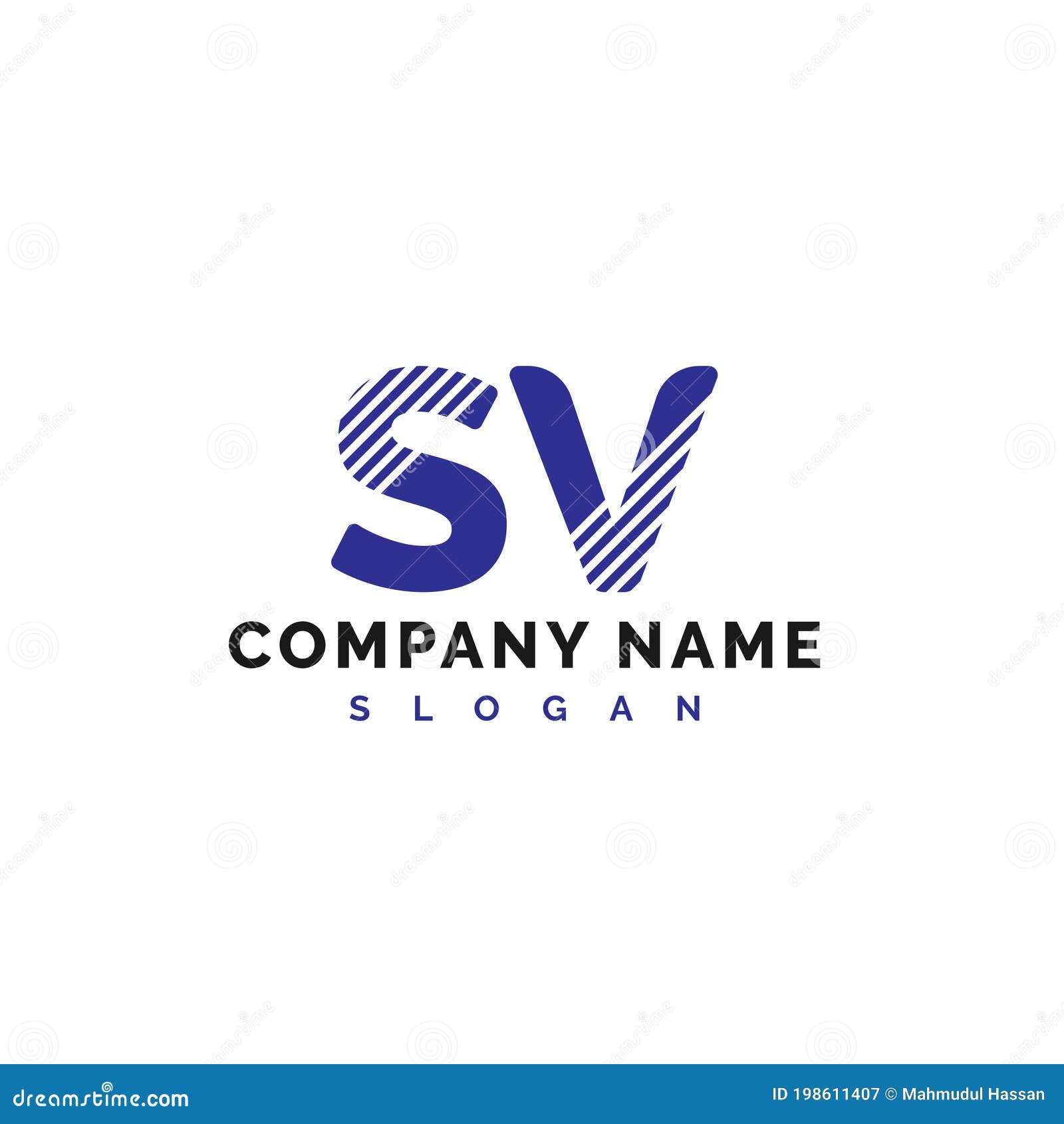 SV Letter Logo Design. SV Letter Logo Vector Illustration - Vector ...