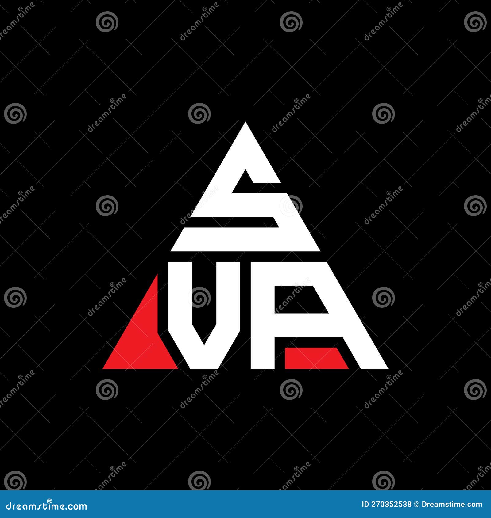 SVA Triangle Letter Logo Design with Triangle Shape. SVA Triangle Logo ...