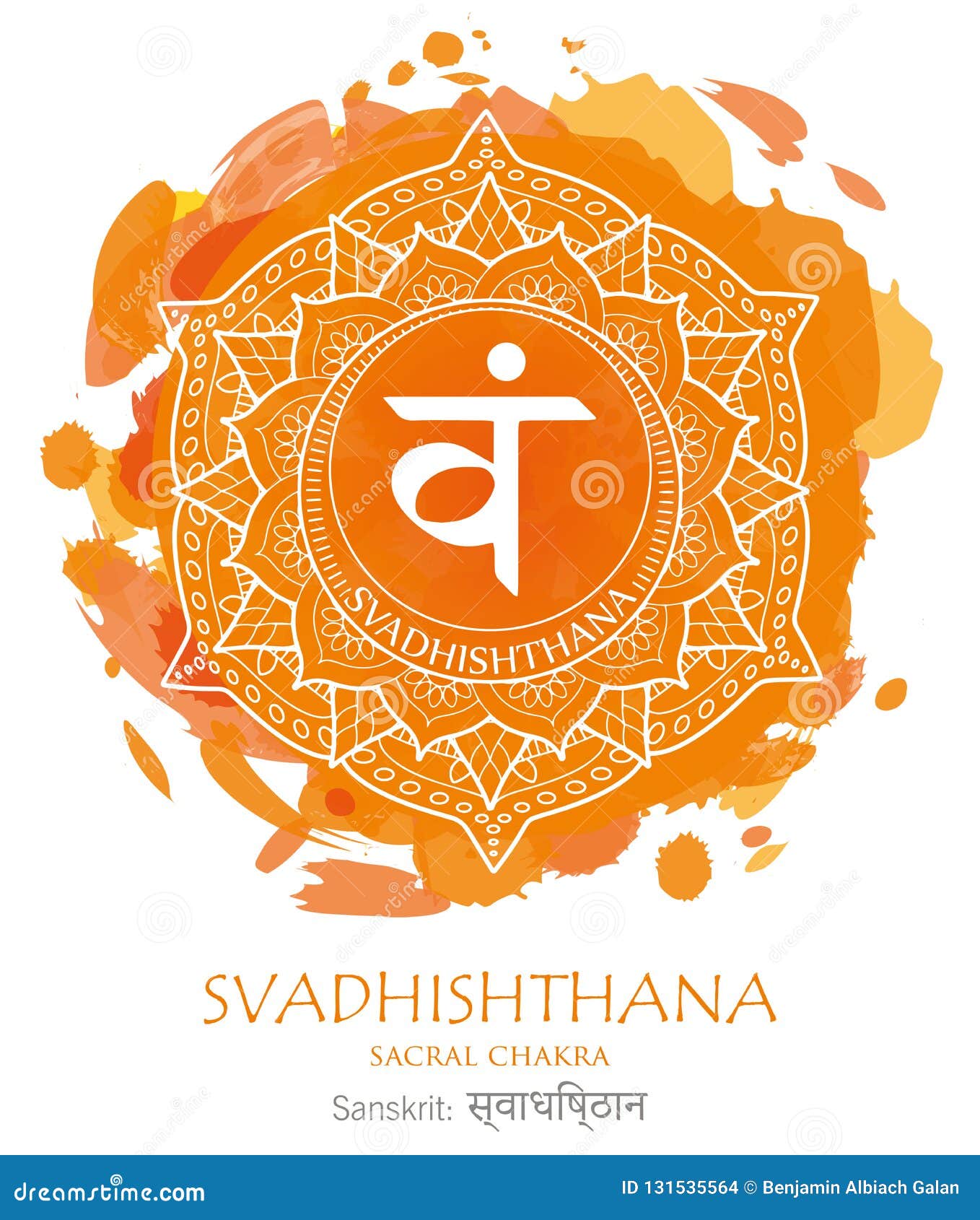 Svadhishthana Chakra Vector Stock Vector - Illustration of orange ...