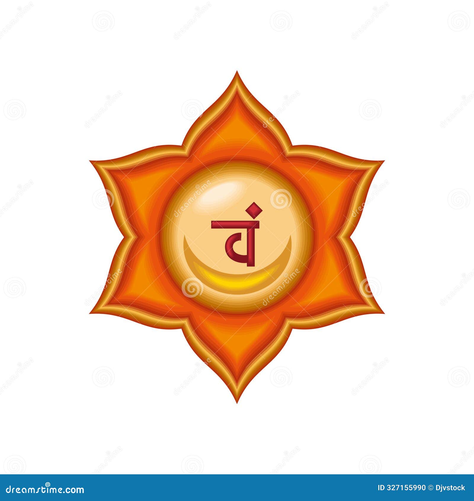 Svadhisthana sacral chakra stock illustration. Illustration of life ...