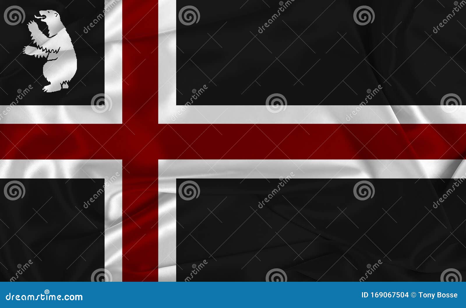 Silk Svalbard Flag stock photo. Image of emblem, official - 169067504
