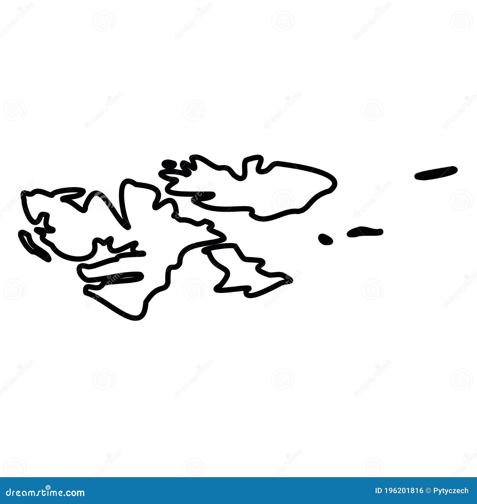 Svalbard Islands Black And Outline Map Vector, Isolated On White ...