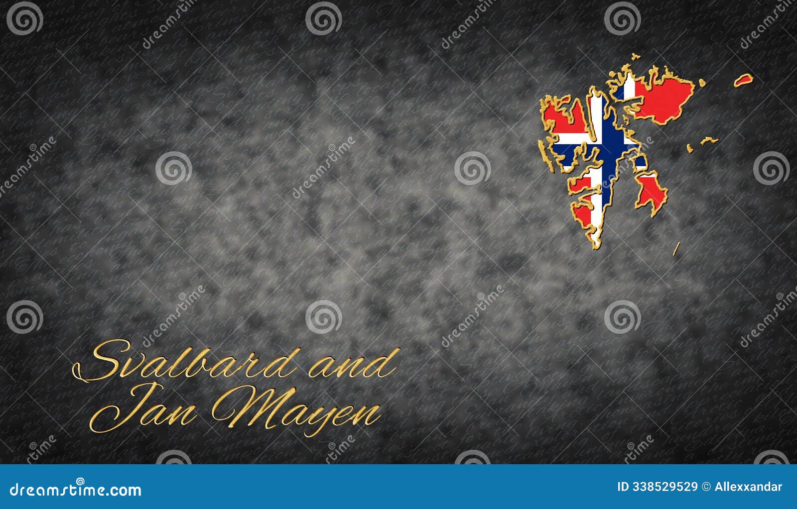 Svalbard and Jan Mayen Symbols, Map of Svalbard and Jan Mayen Stock ...