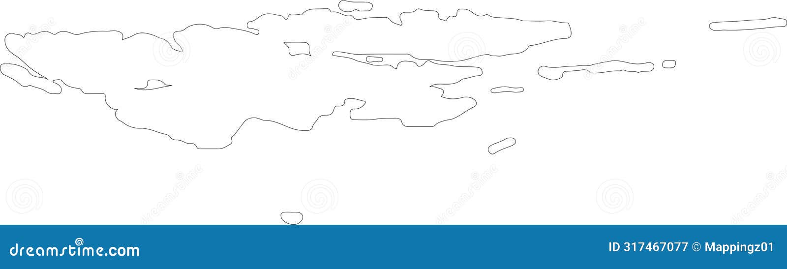Svalbard Norway Outline Map Stock Illustration - Illustration of ...
