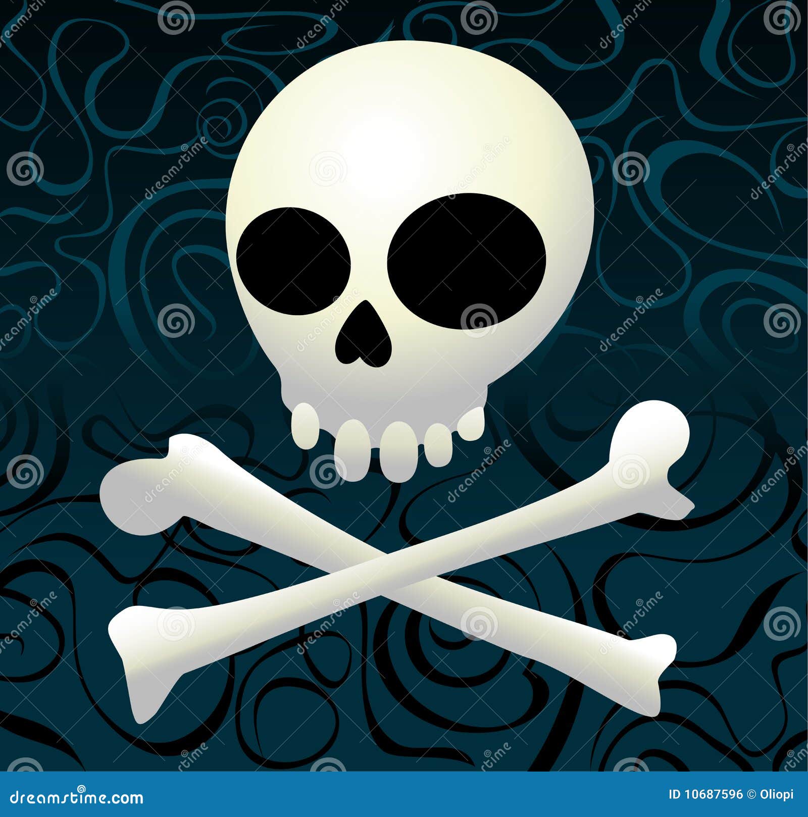 Svalna skallen vektor illustrationer. Illustration av ondska - 10687596