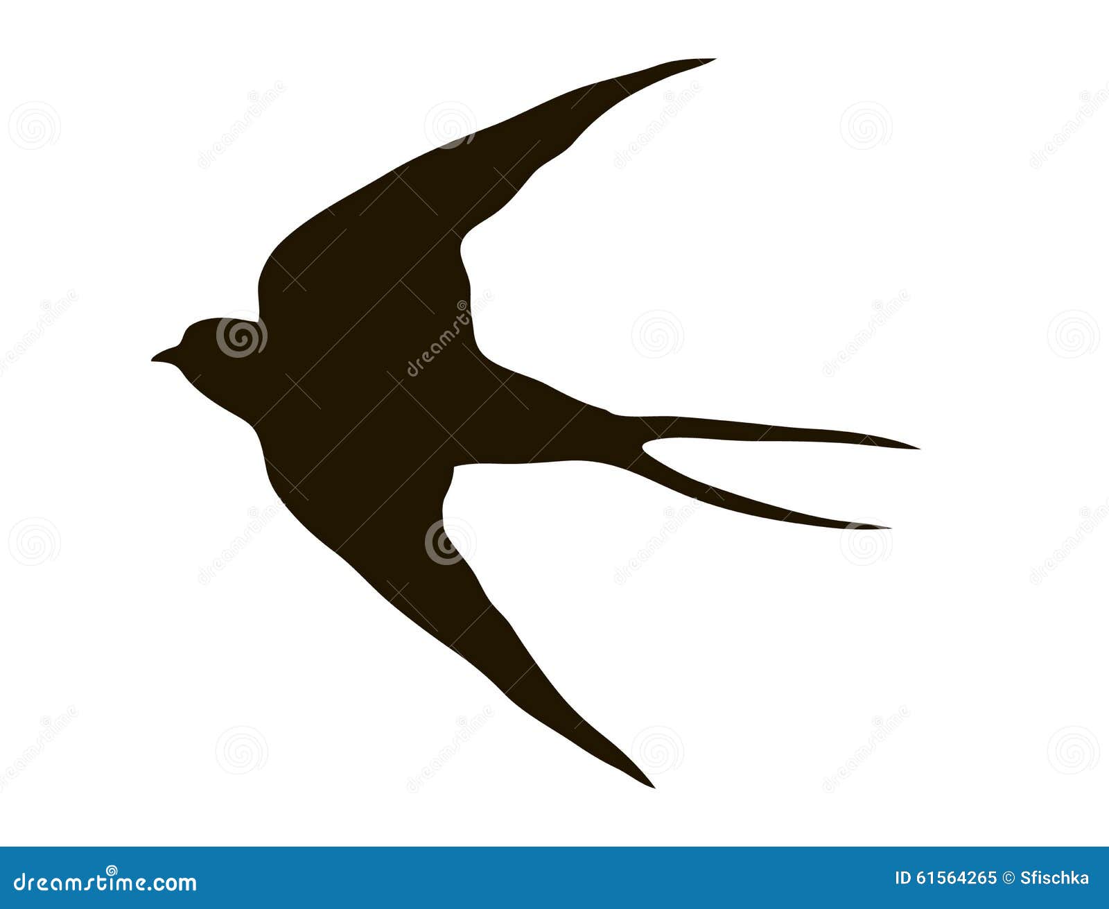 Svalor För Teckningskonturflyg Vektor Illustrationer - Bild: 61564265