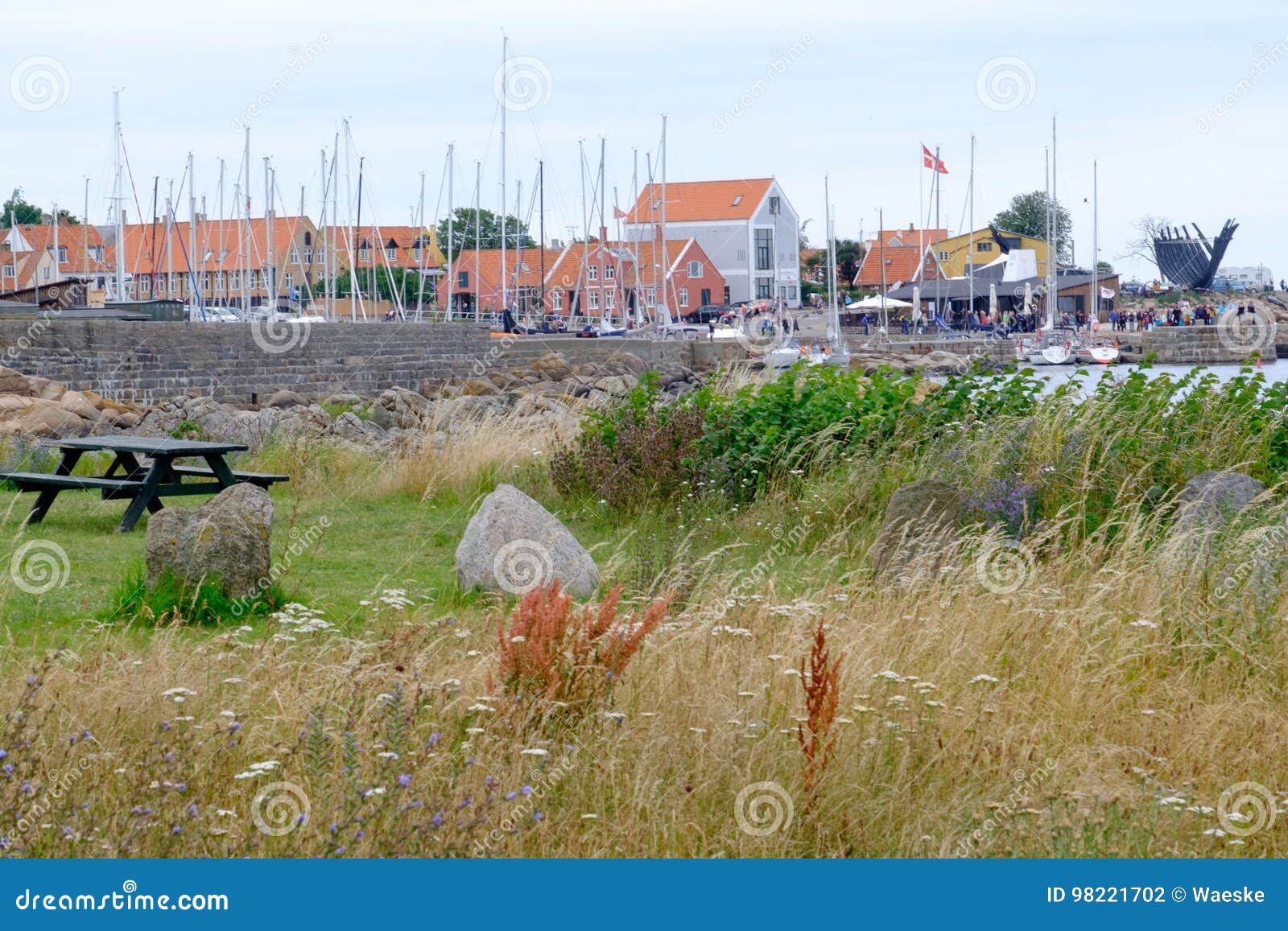 Svaneke in denmark editorial photography. Image of fence - 98221702