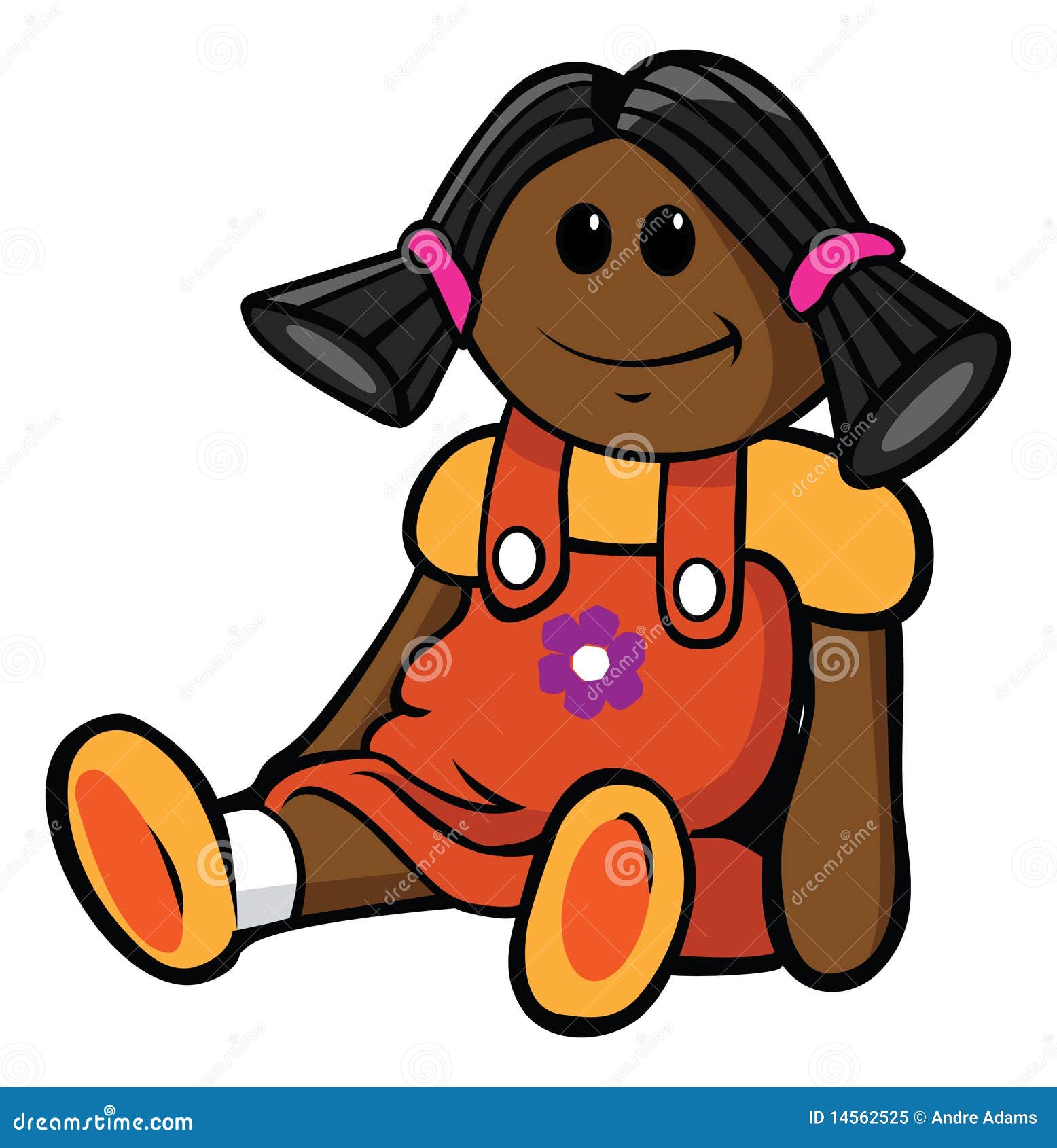 Svart docka vektor illustrationer. Illustration av barn - 14562525