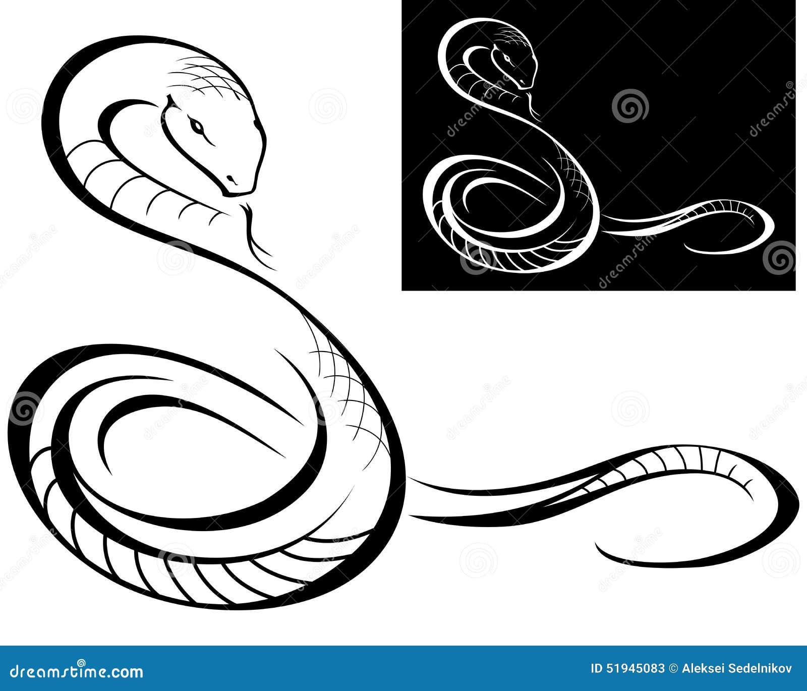 Svart Orm Med Språkvektorillustrationen Vektor Illustrationer ...