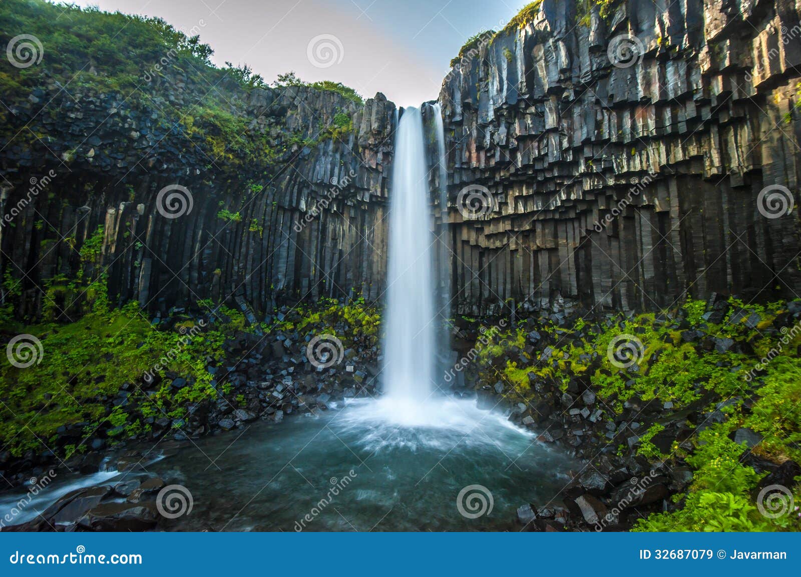 Svartifoss, Black Waterfall, Iceland Stock Image - Image of scene ...