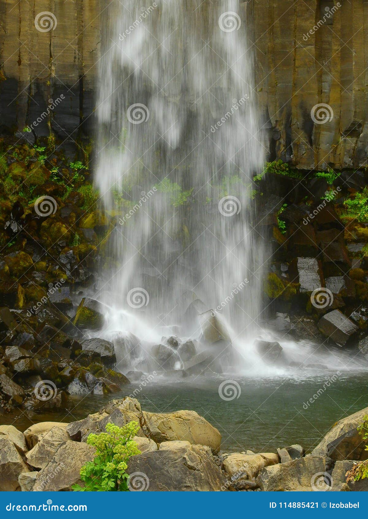 Energy of waterfalls stock image. Image of column, water - 114885421