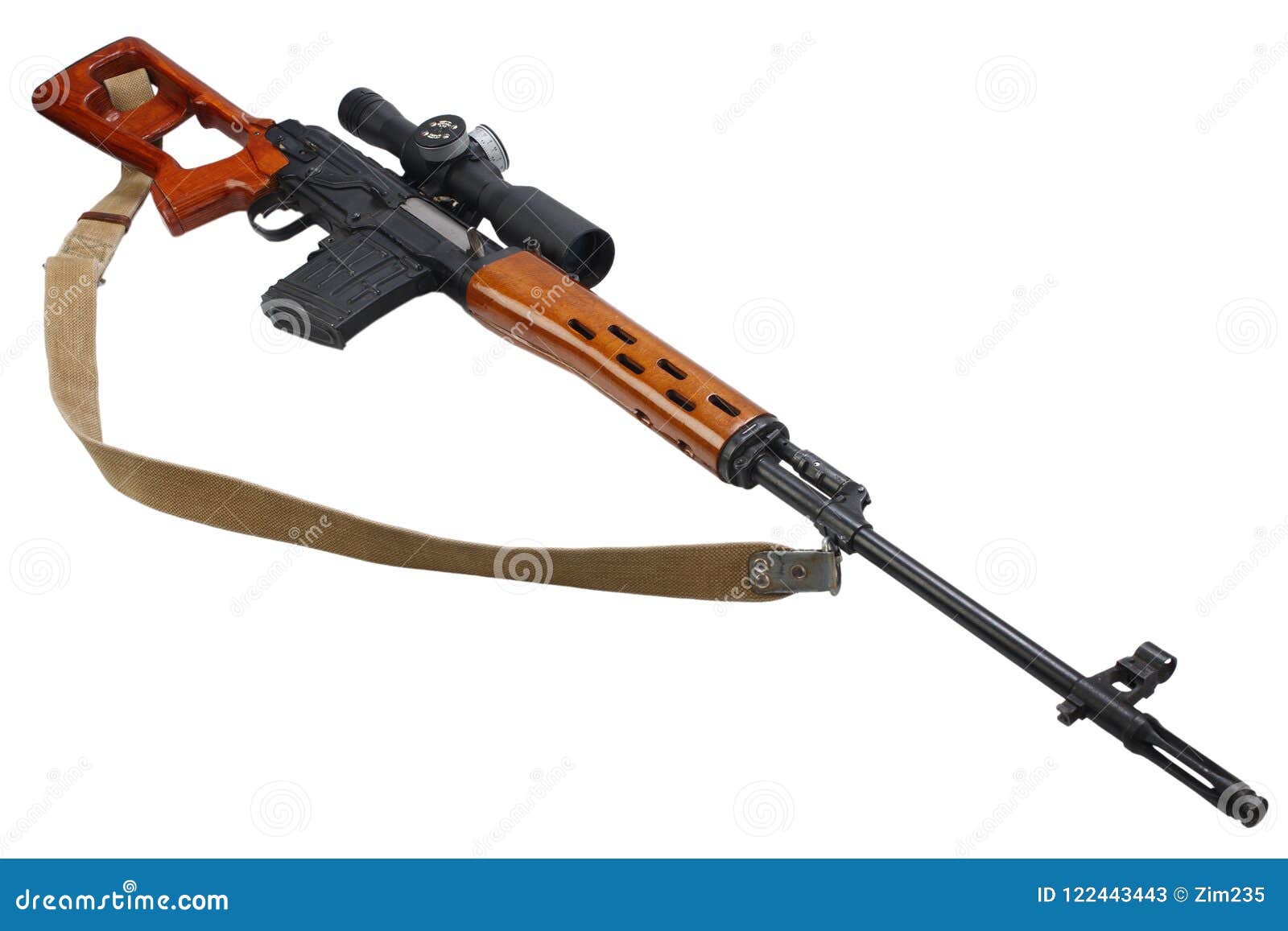 SVD sniper rifle stock image. Image of marksman, armed - 122443443