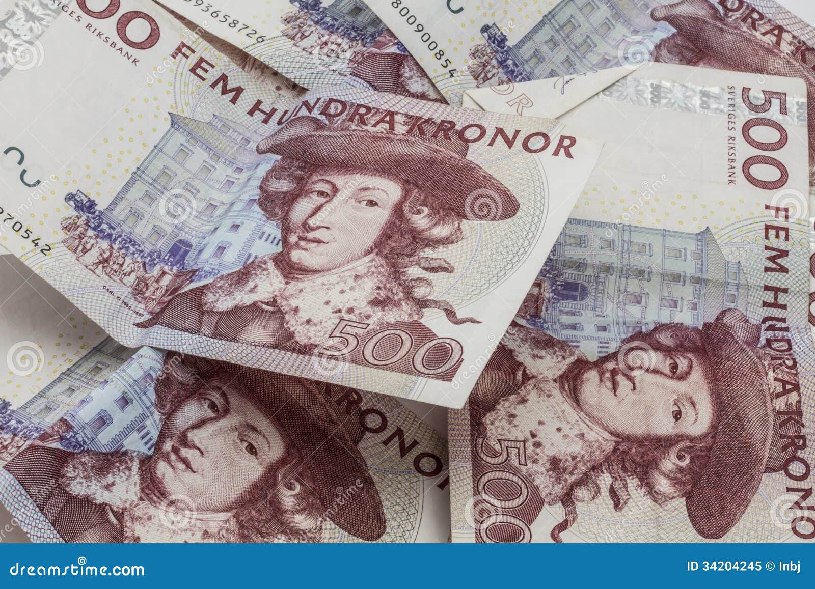 Svensk valuta, kr 500 fotografering för bildbyråer. Bild av ...