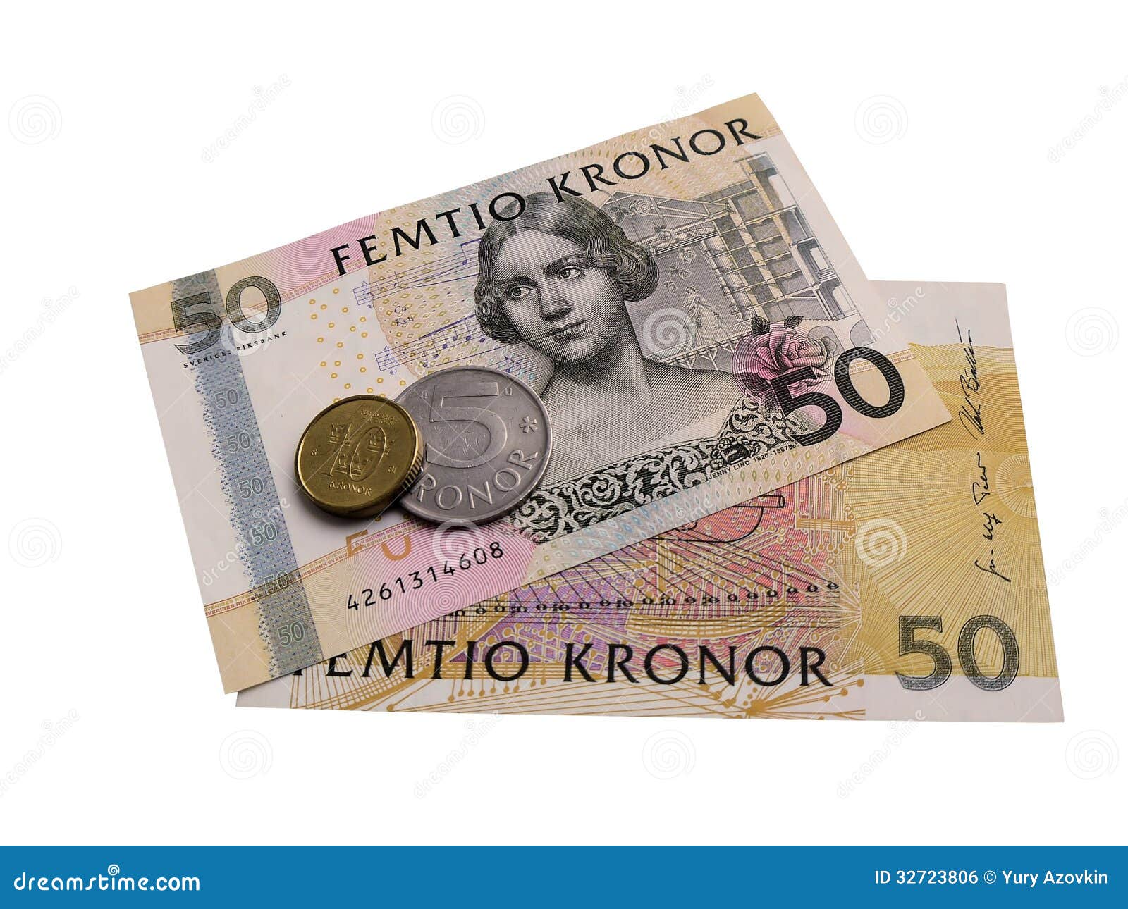 Svenska sedlar och mynt. arkivfoto. Bild av vitt, bankirer - 32723806