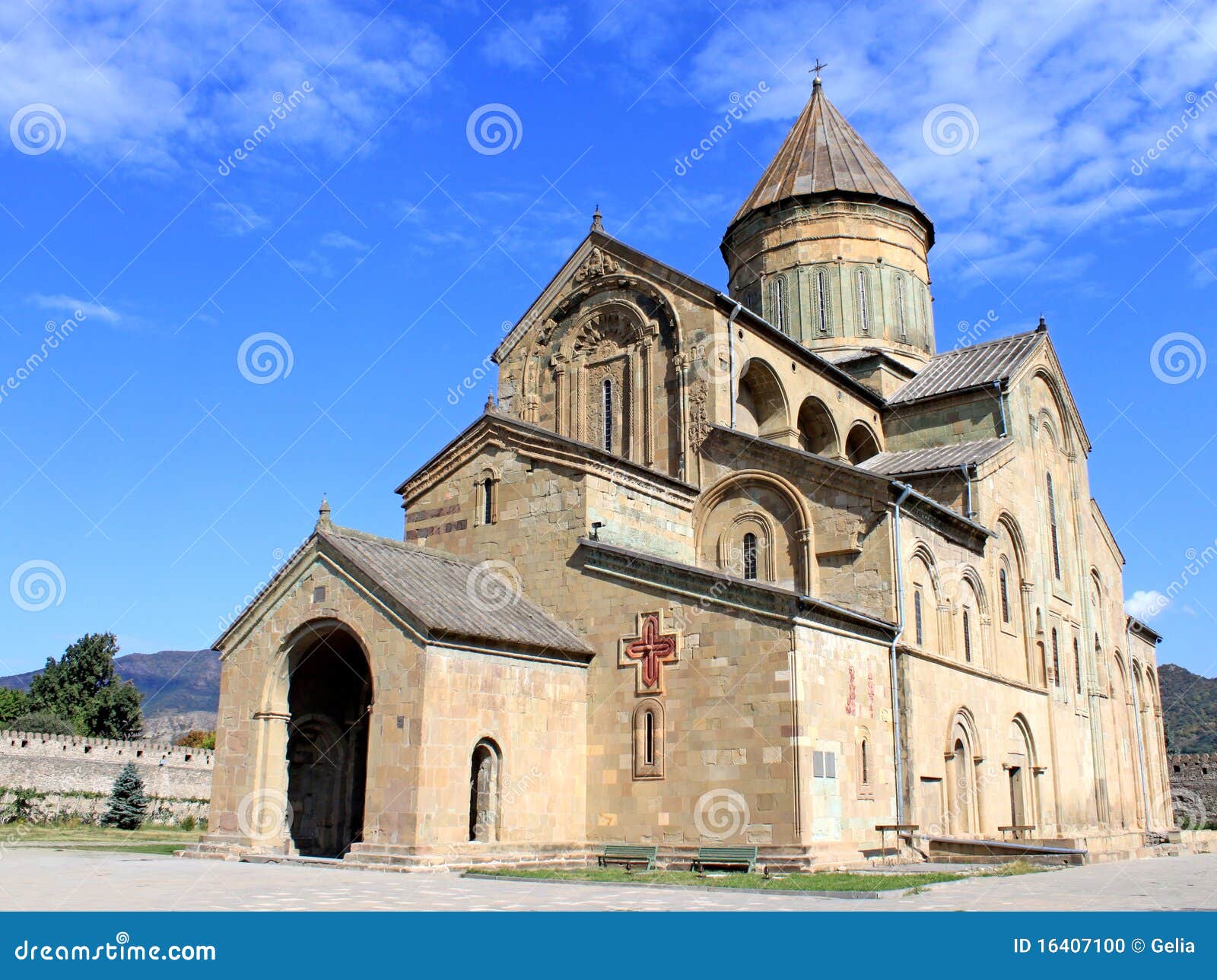 The Svetitskhoveli Cathedral 11th Century In Mtskheta In Summer Day ...
