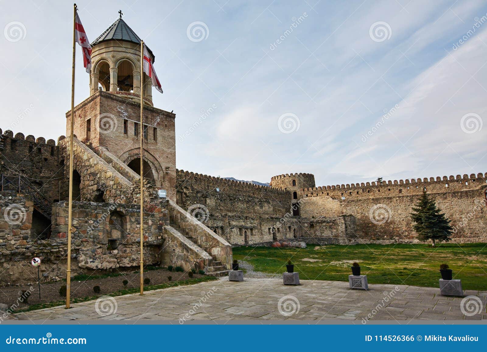 Svetitskhoveli Cathedral in Mtskheta. Stock Photo - Image of town ...