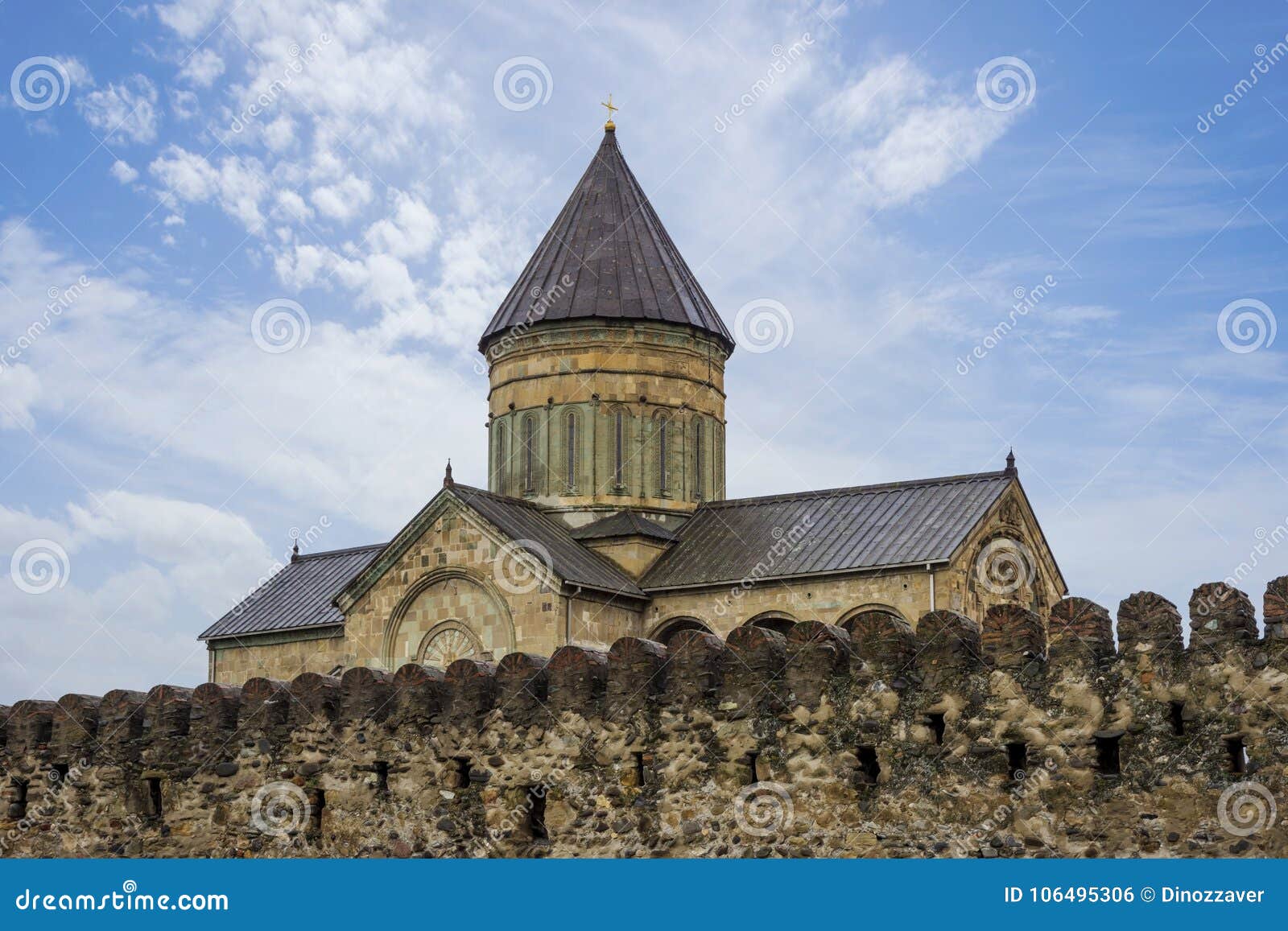 Svetitskokheli Cathedral, Mtskheta, Georgia Stock Photo - Image of ...