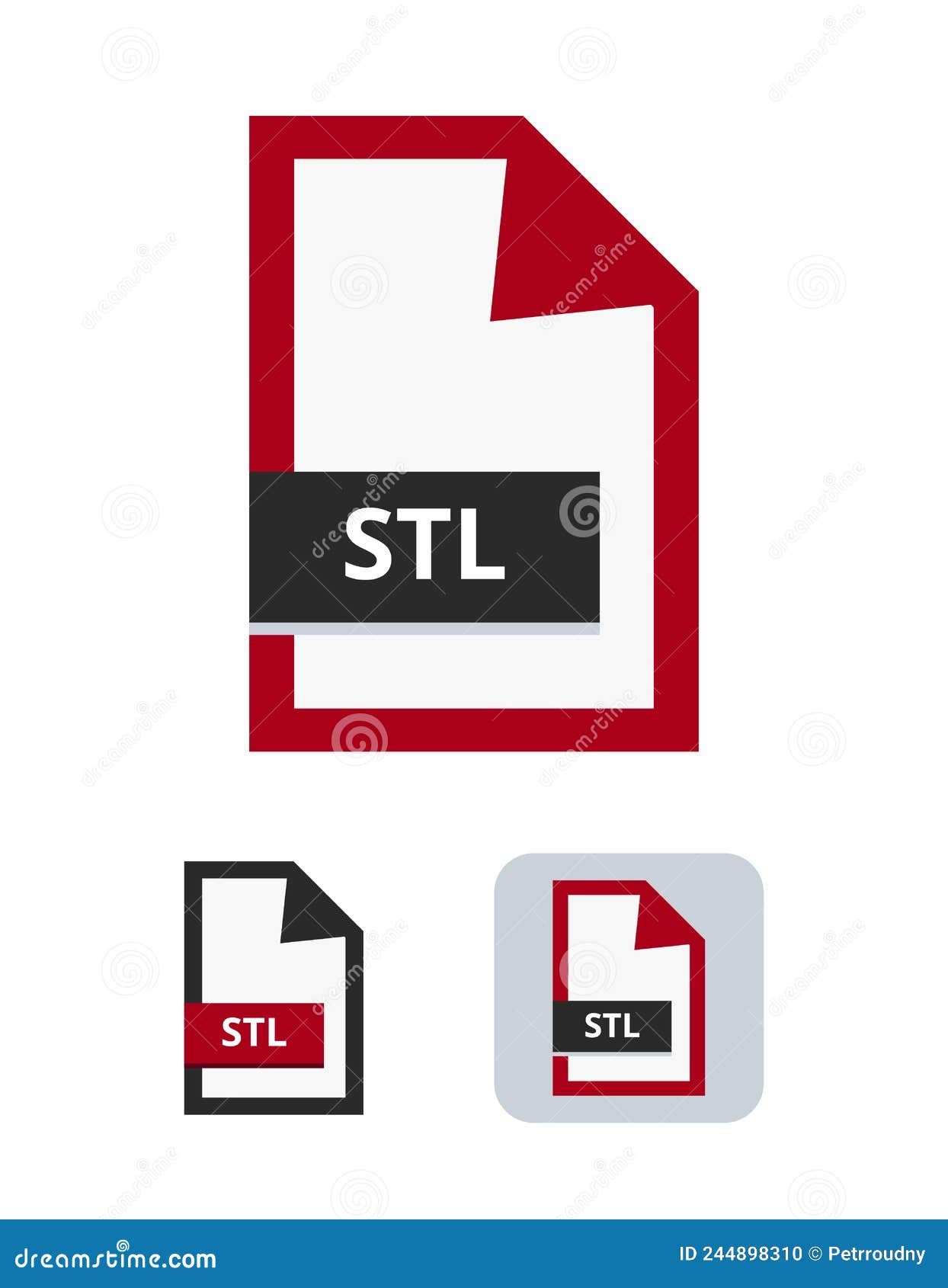 Stl File Flat Vector Icon. Symbol of Stl â€“ Standard Triangle Language ...