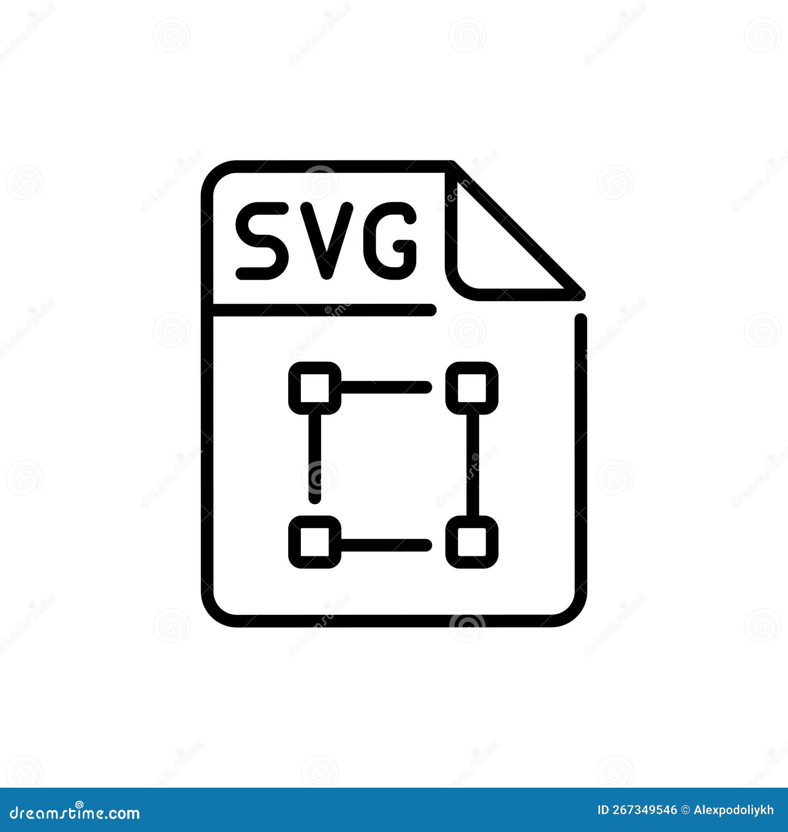 SVG File Color Line Icon. Format and Extension of Documents Stock ...