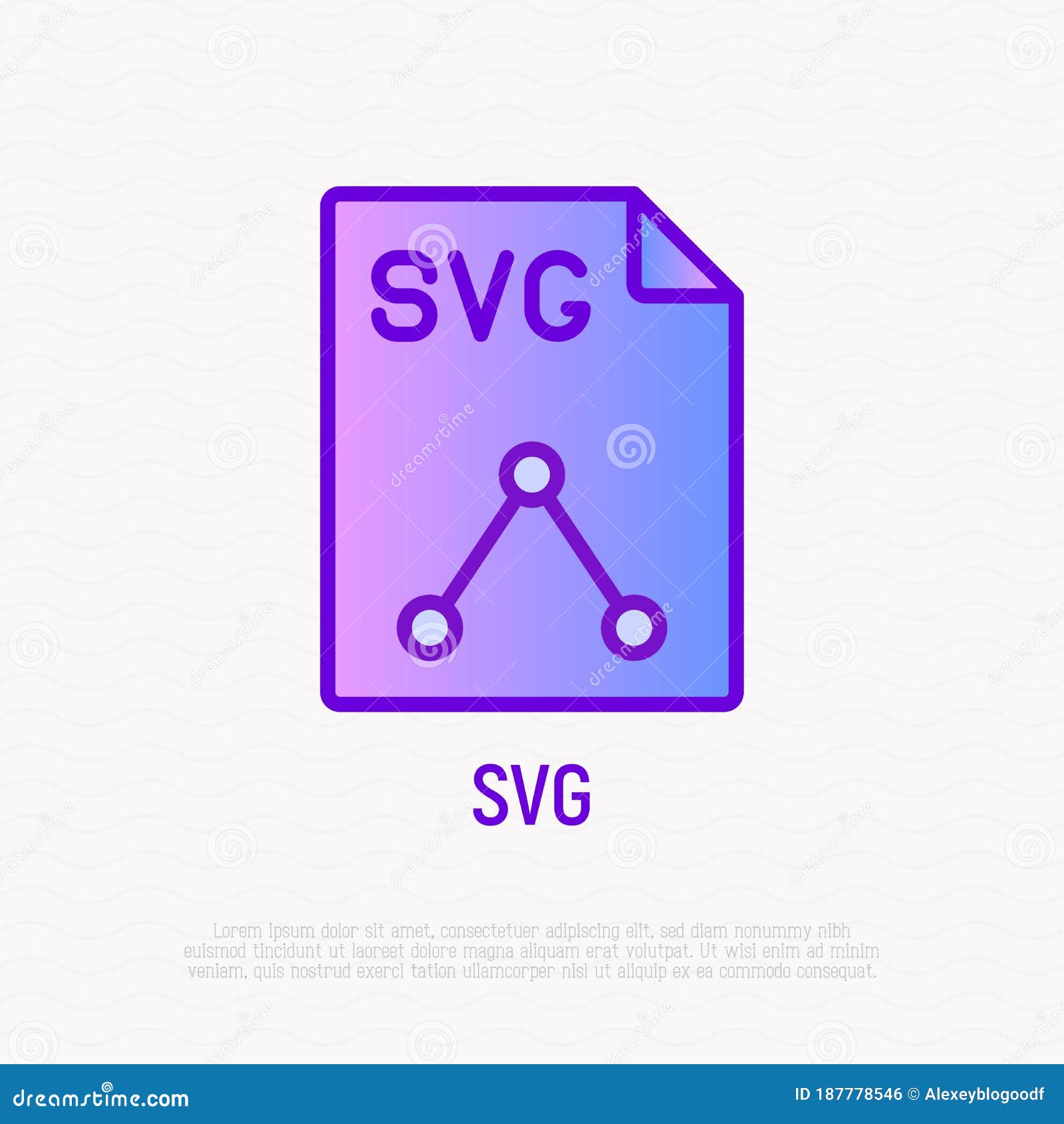 SVG File Format Thin Line Icon. Modern Vector Illustration Stock Vector ...