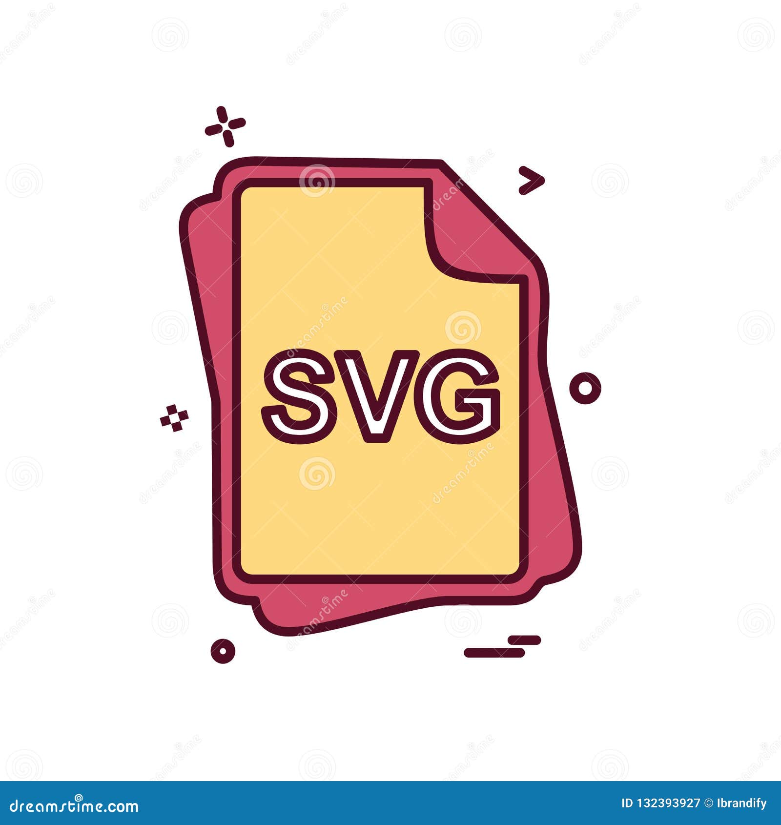 SVG File Type Icon Design Vector Stock Vector - Illustration of button ...