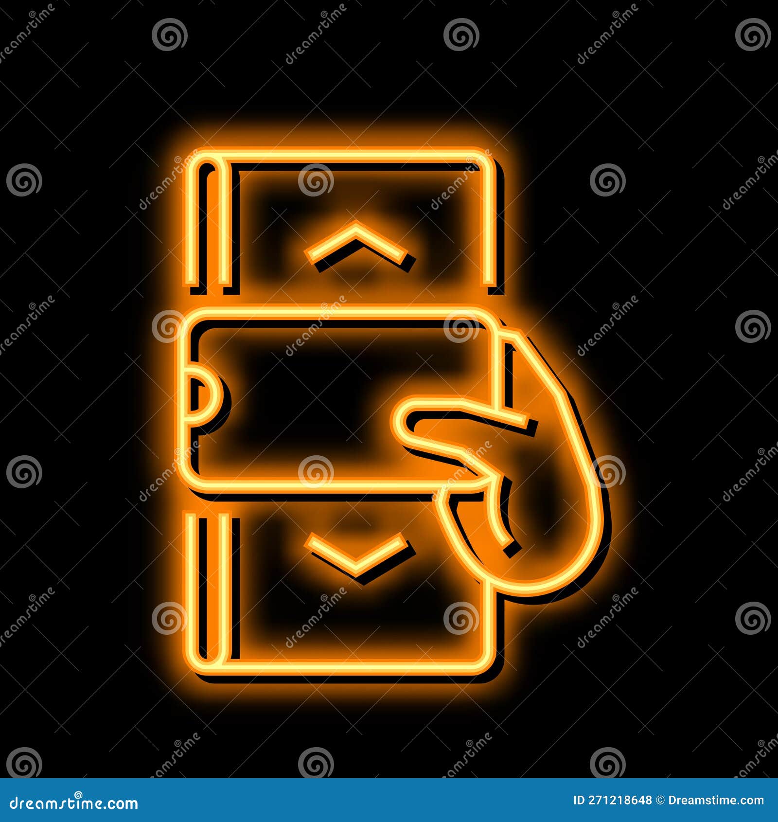 Svg Internet Scroll Neon Glow Icon Illustration Stock Vector ...