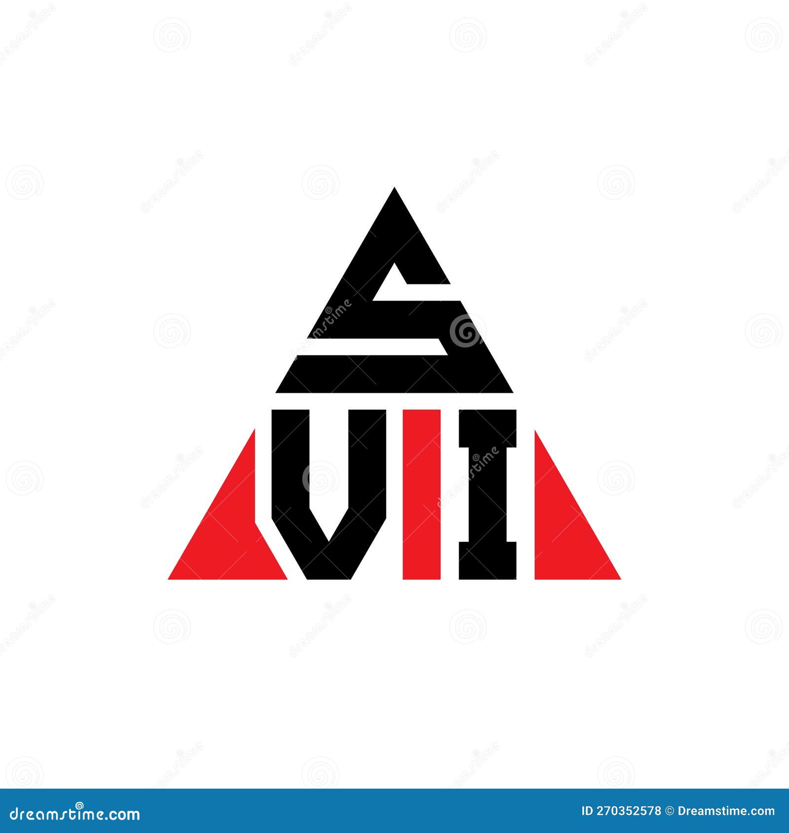 SVI Triangle Letter Logo Design with Triangle Shape. SVI Triangle Logo ...