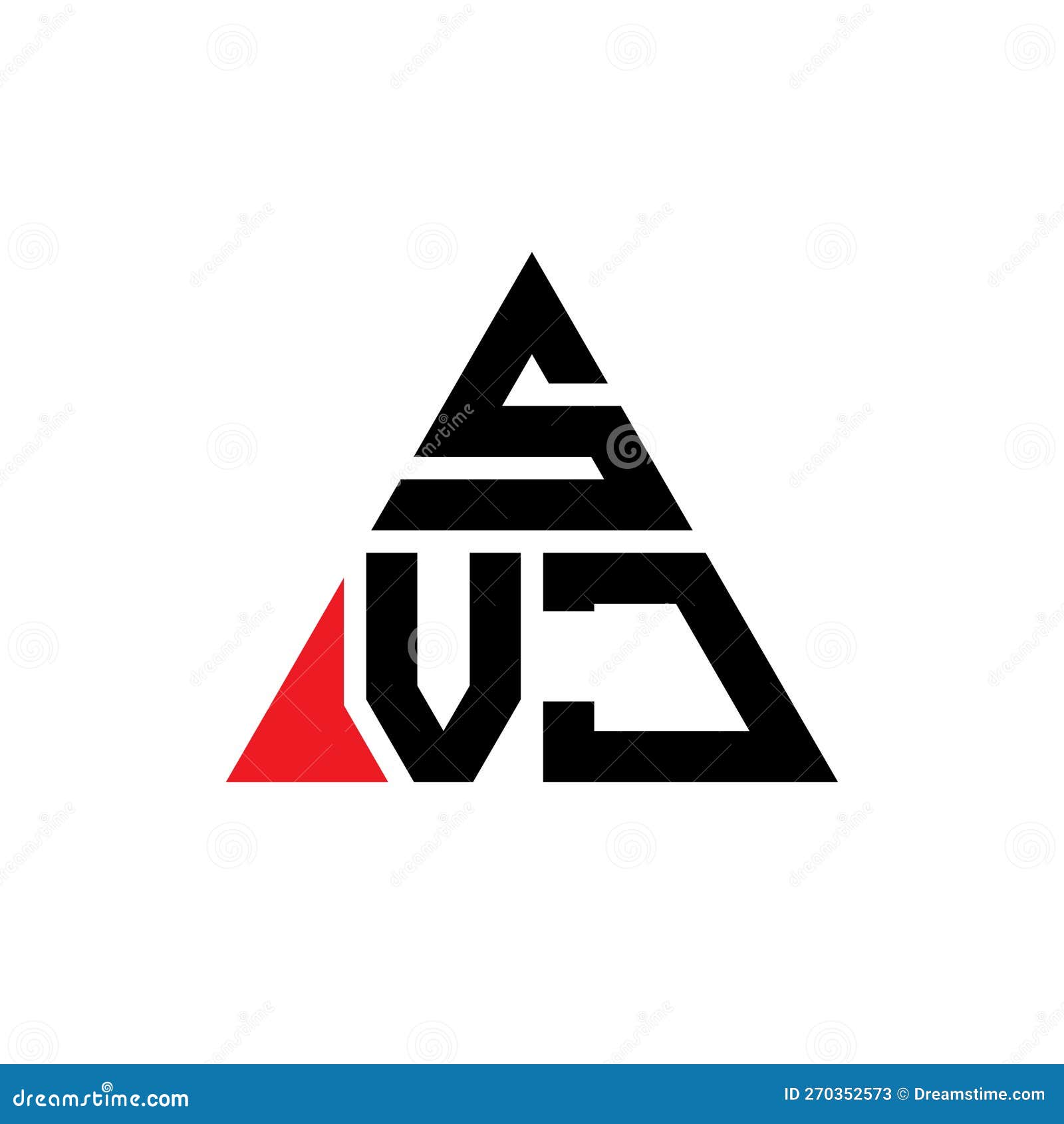 SVJ Triangle Letter Logo Design with Triangle Shape. SVJ Triangle Logo ...
