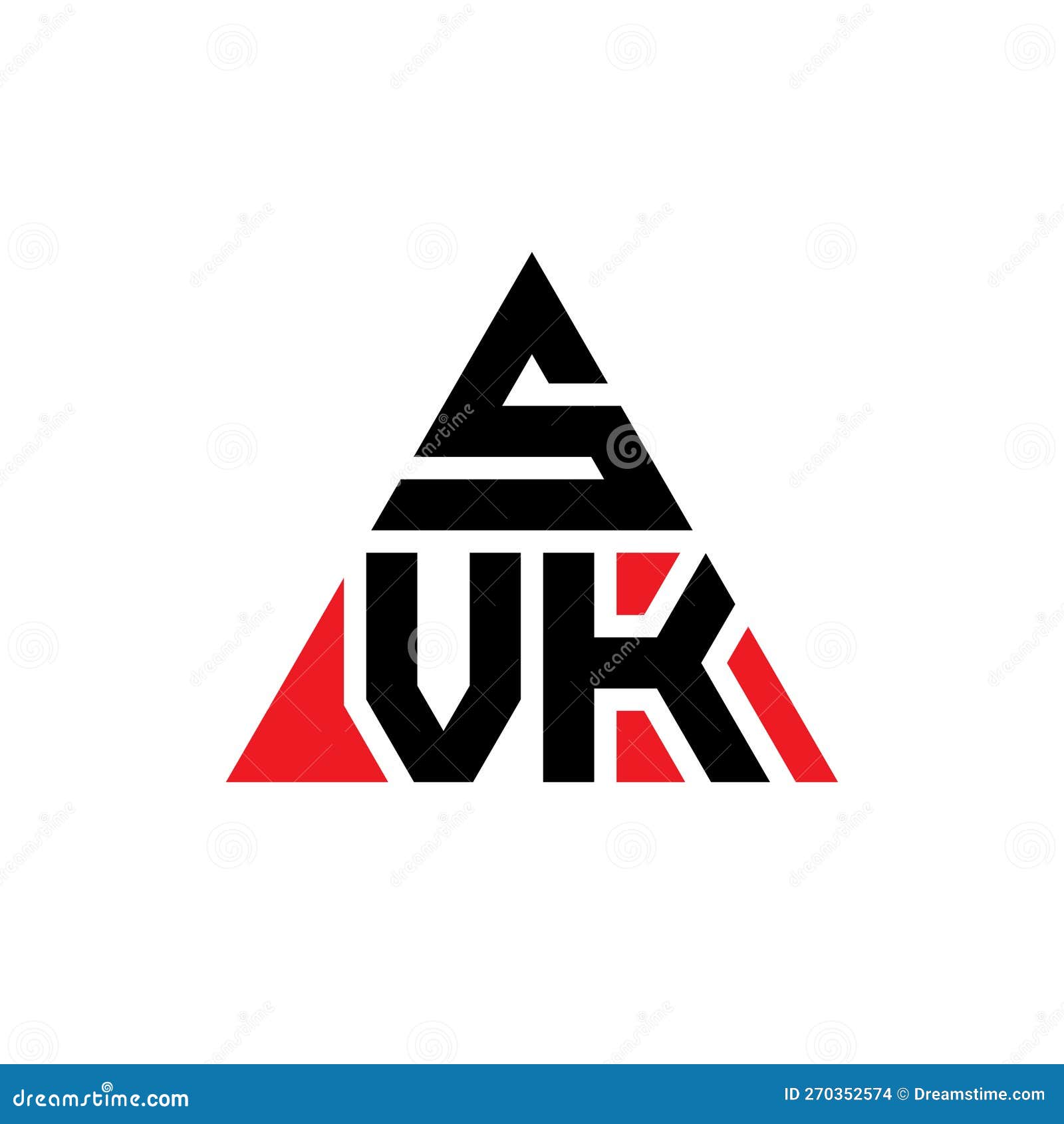 SVK Triangle Letter Logo Design with Triangle Shape. SVK Triangle Logo ...