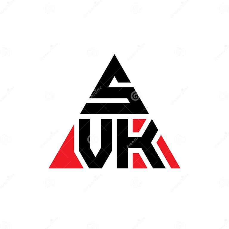 SVK Triangle Letter Logo Design with Triangle Shape. SVK Triangle Logo ...