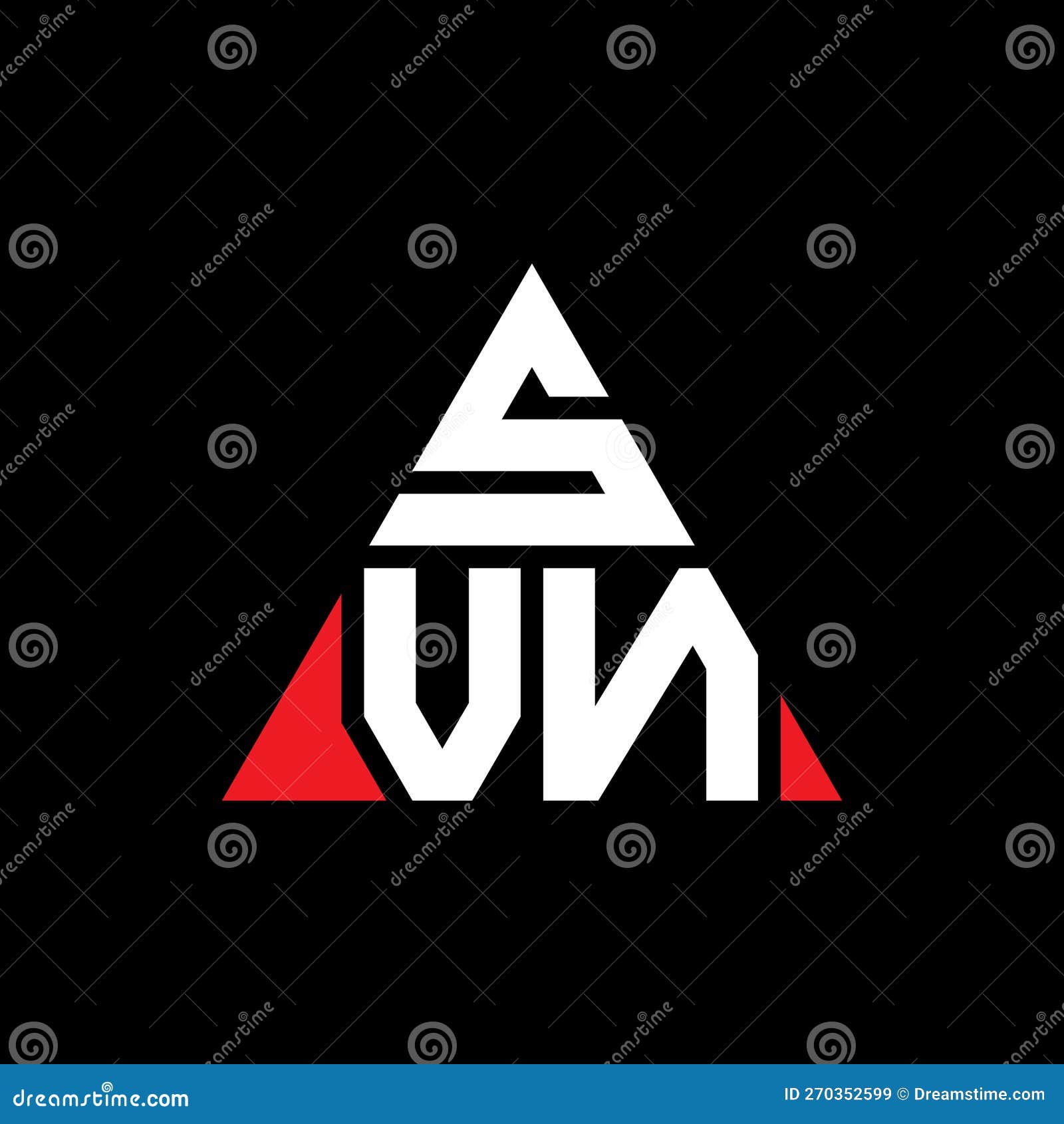 SVN Triangle Letter Logo Design with Triangle Shape. SVN Triangle Logo ...