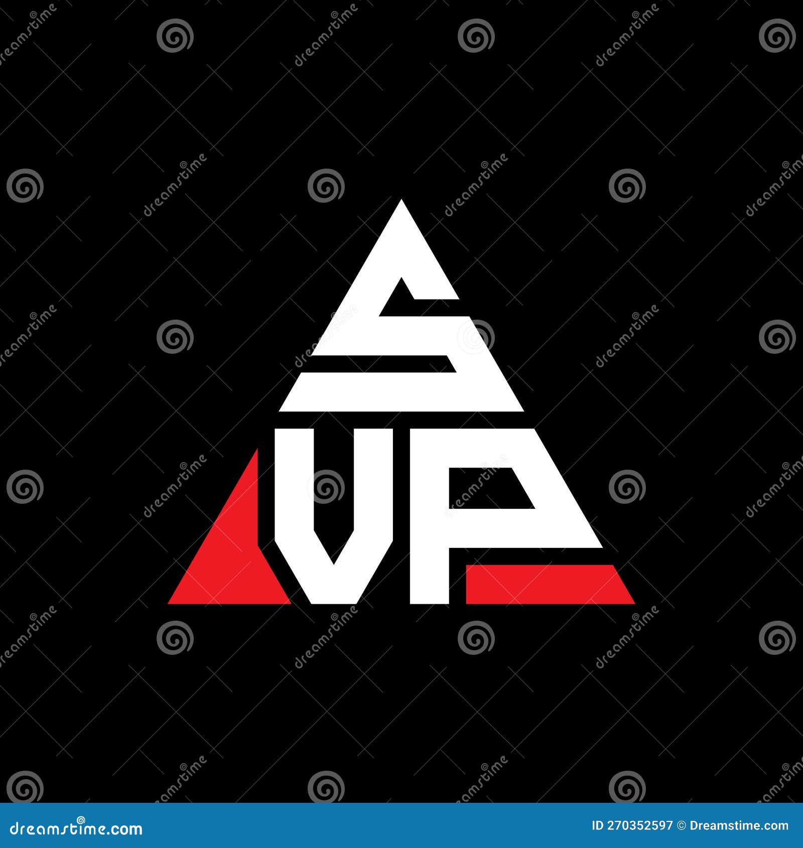 SVP Triangle Letter Logo Design with Triangle Shape. SVP Triangle Logo ...