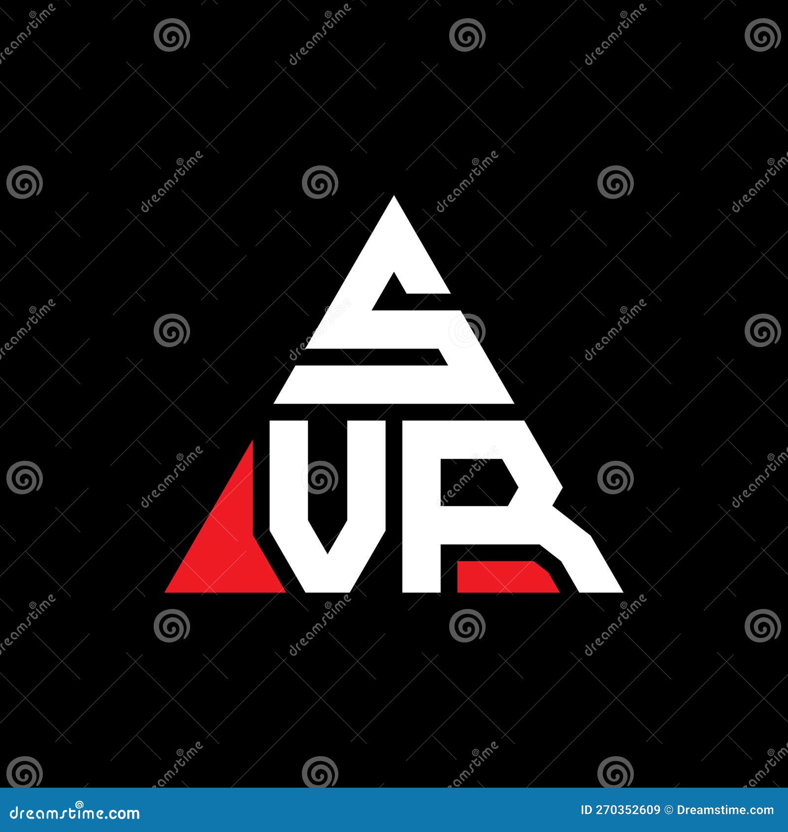 SVR Triangle Letter Logo Design with Triangle Shape. SVR Triangle Logo ...