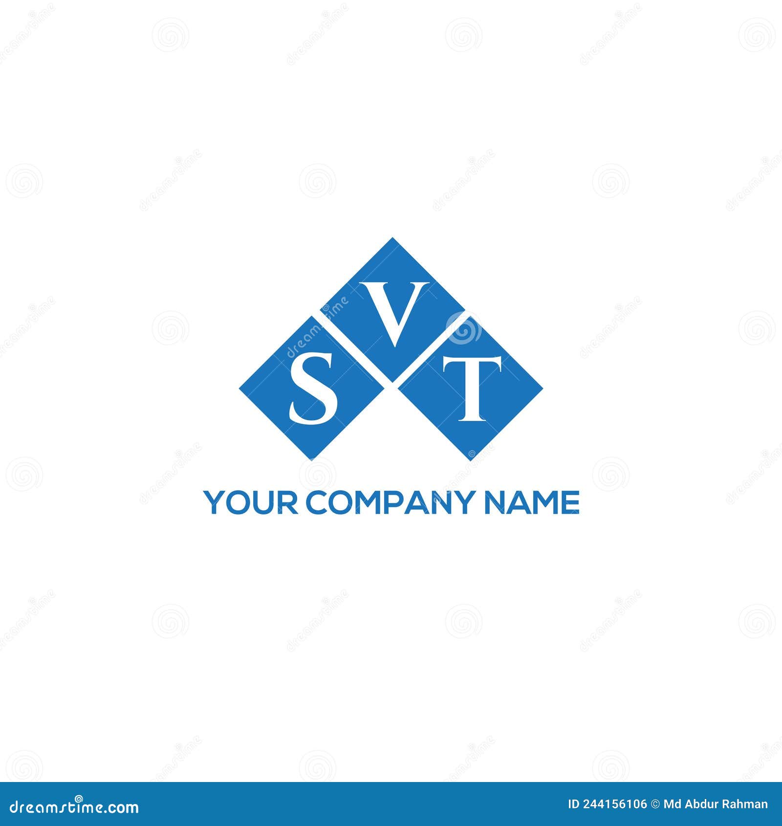 SVT Letter Logo Design On White Background. SVT Creative Initials ...