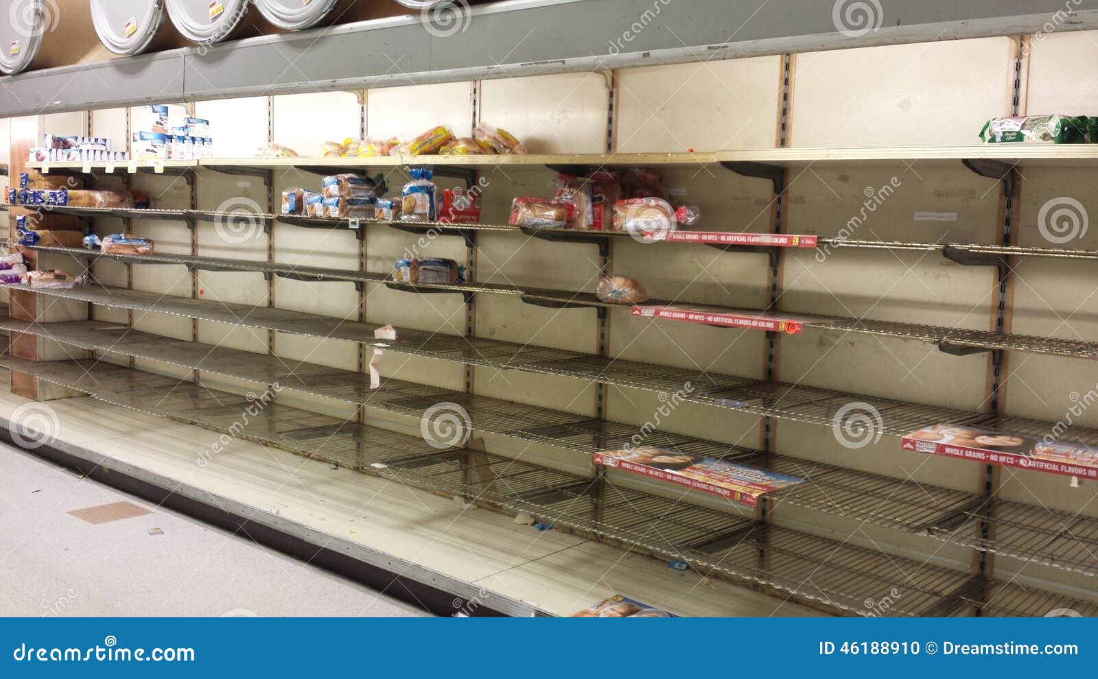 Svuoti Gli Scaffali Del Pane Immagine Editoriale - Immagine di pulito ...