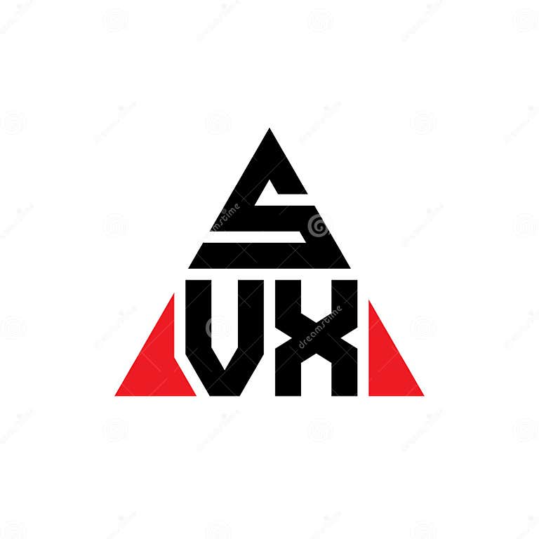SVX Triangle Letter Logo Design with Triangle Shape. SVX Triangle Logo ...