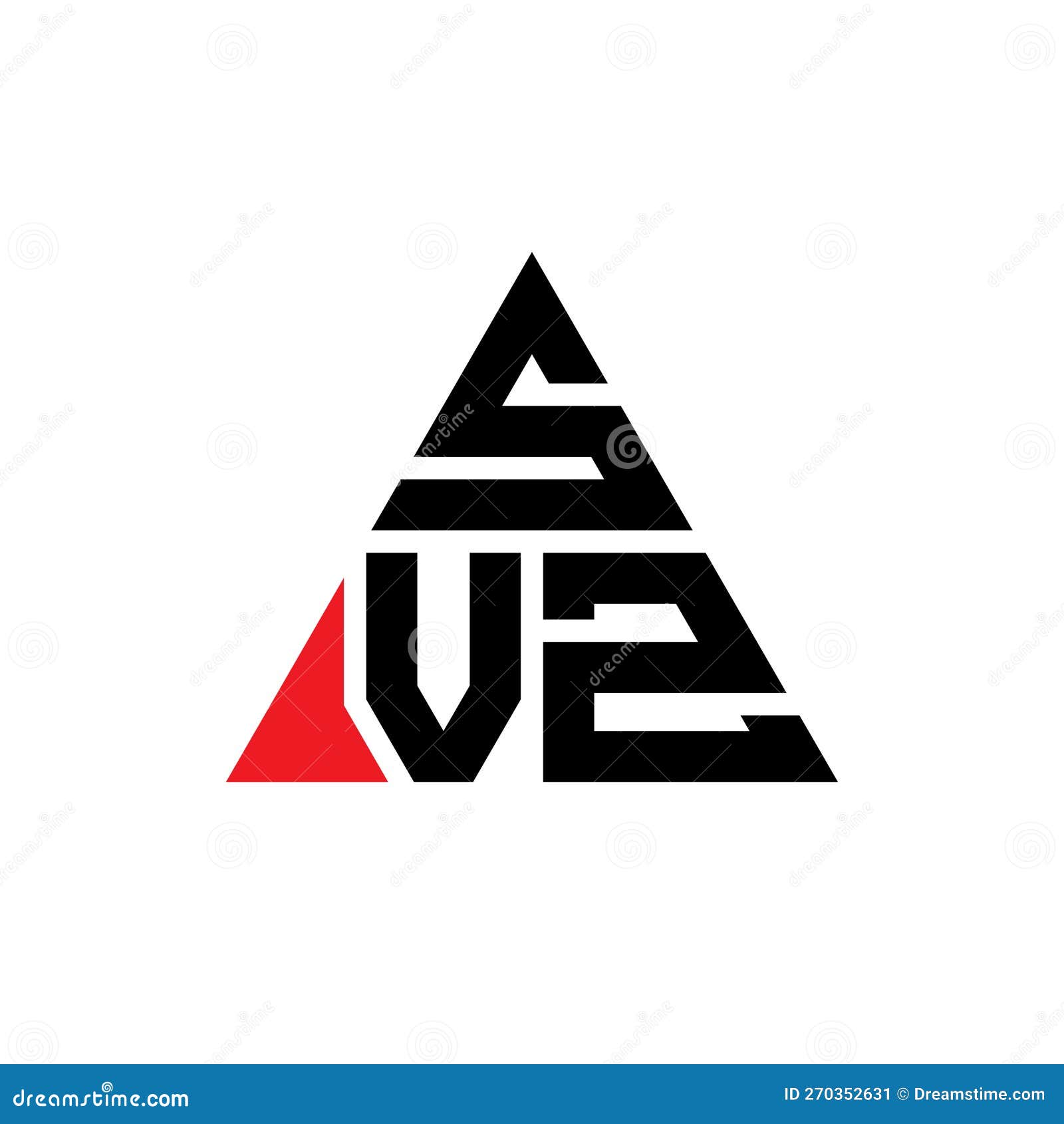 SVZ Triangle Letter Logo Design with Triangle Shape. SVZ Triangle Logo ...