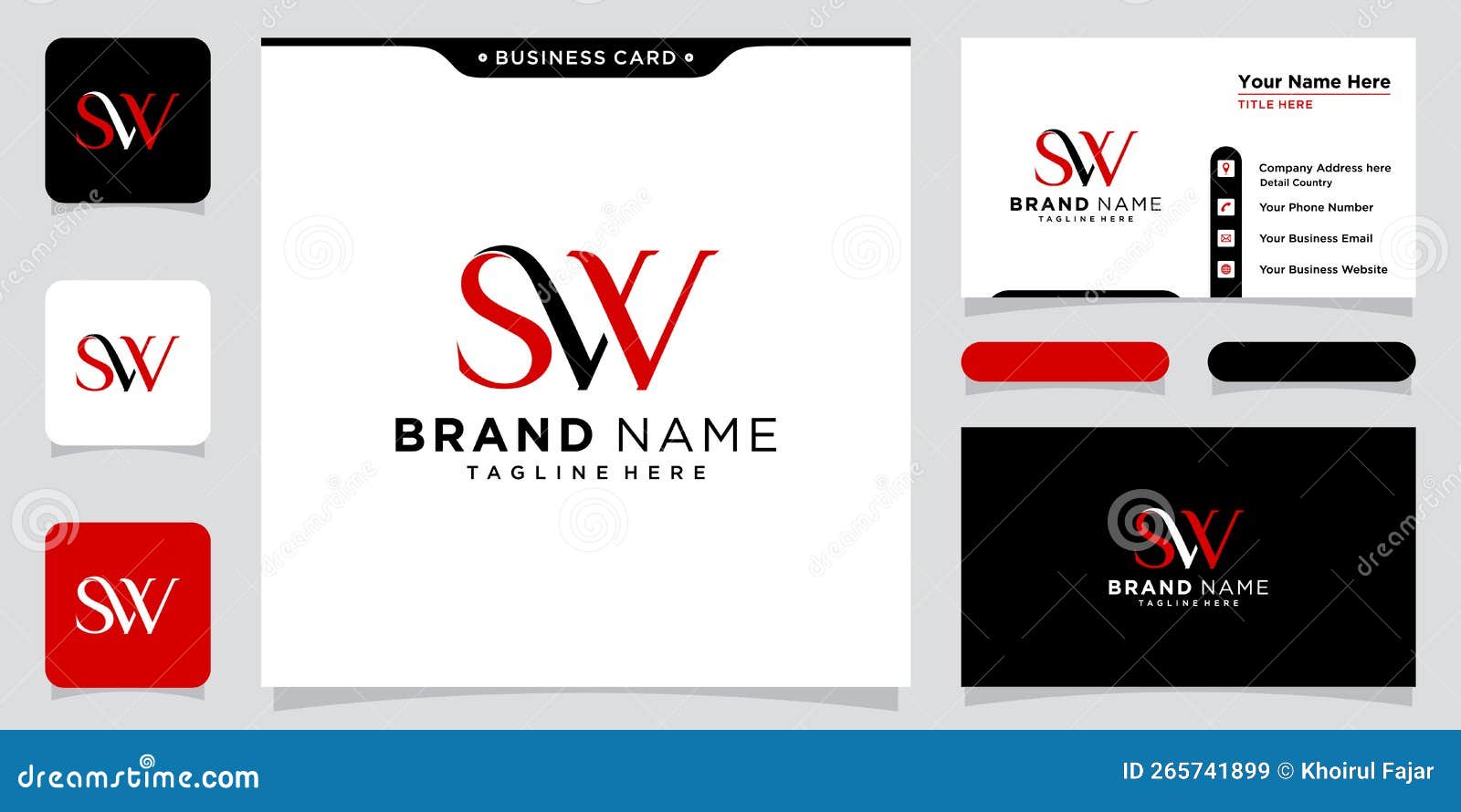 SW Letter Logo Design Template Vector Stock Vector - Illustration of ...