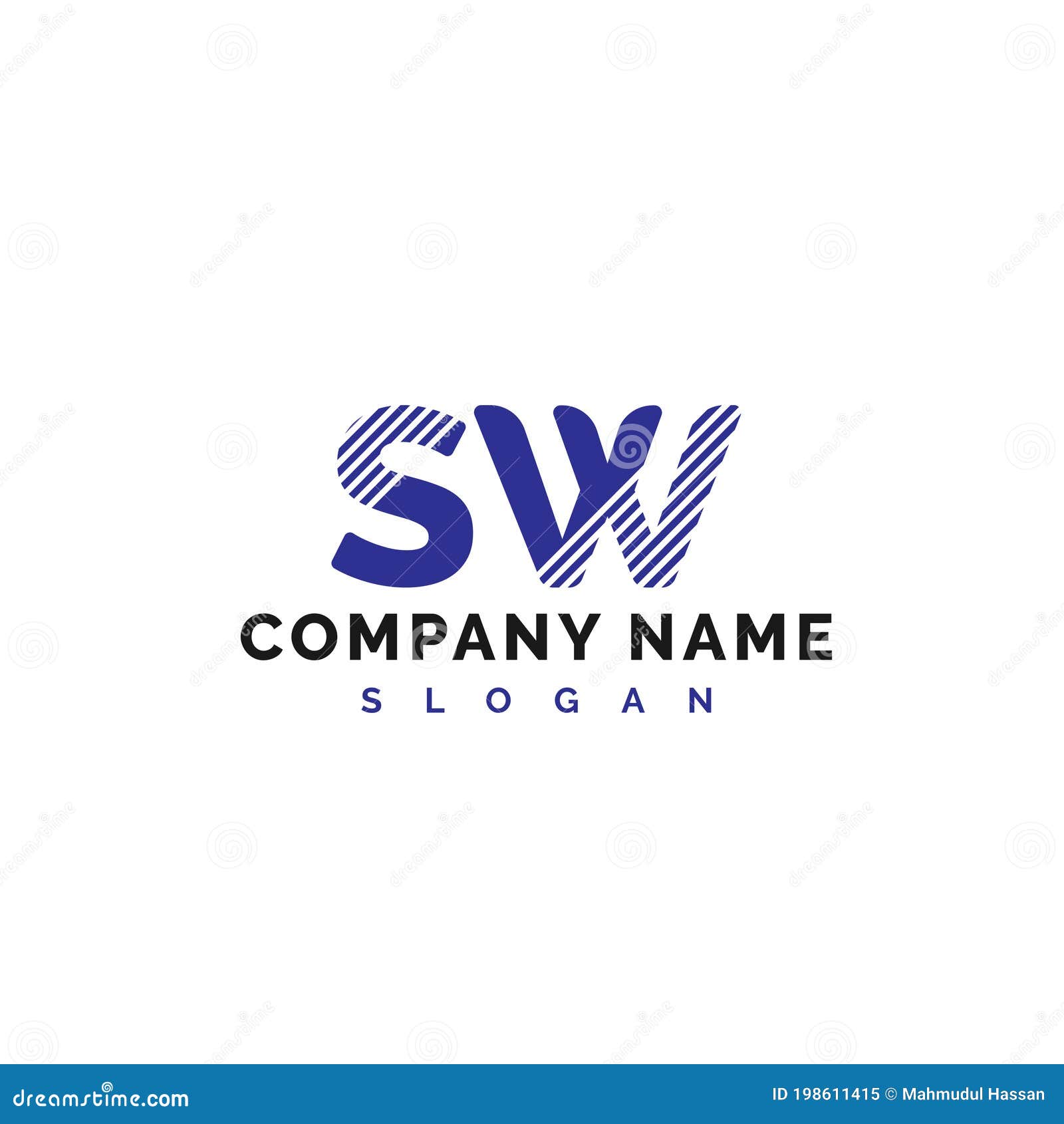 SW Letter Logo Design. SW Letter Logo Vector Illustration - Vector ...