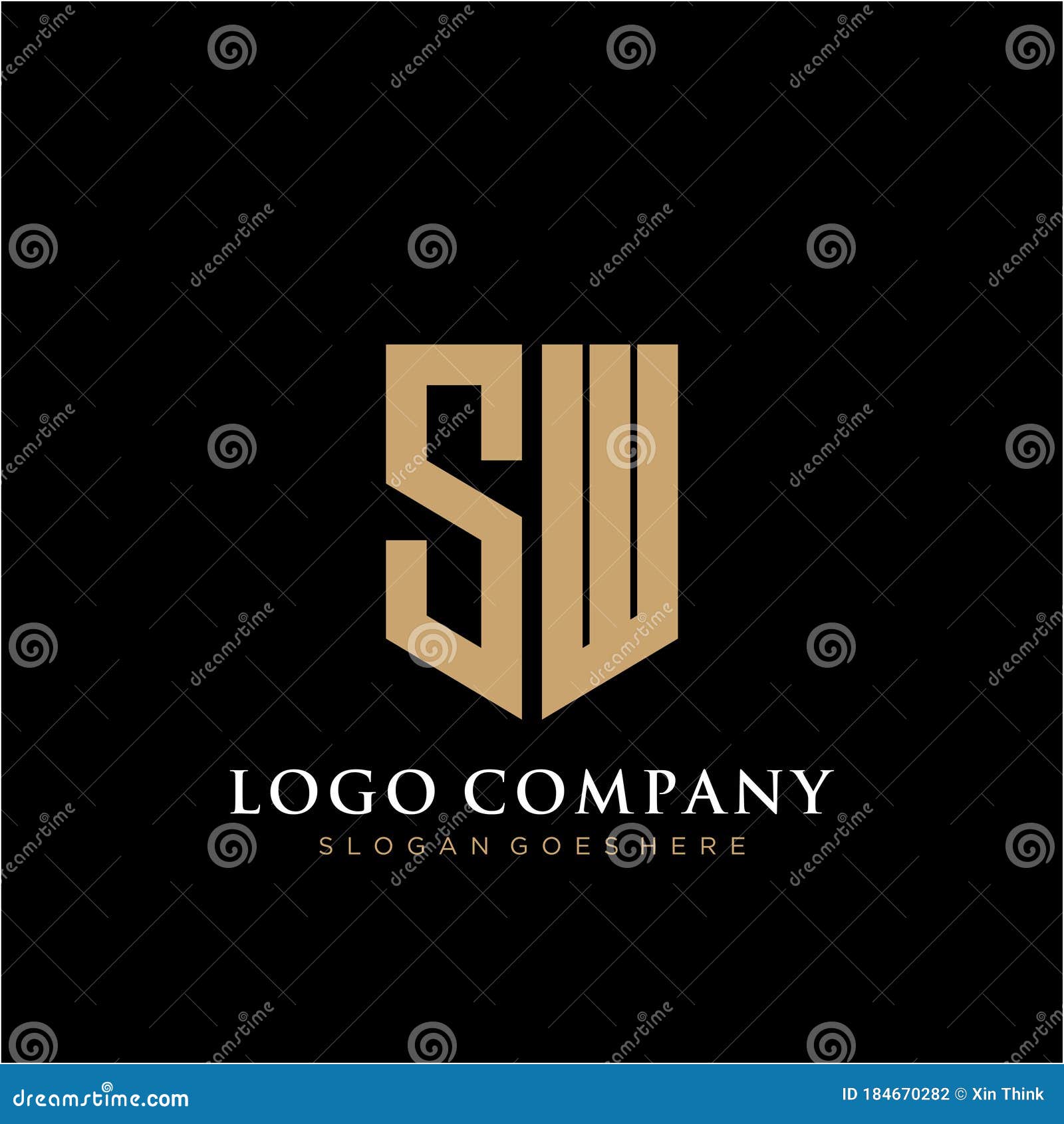 SW Letter Logo Icon Design Template Elements Stock Vector ...
