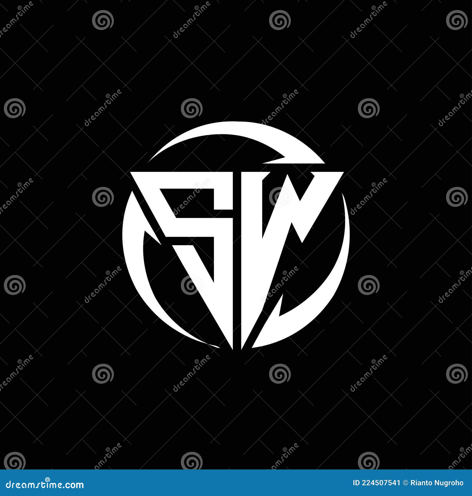 SW Logo Monogram Design Template Stock Vector - Illustration of company ...