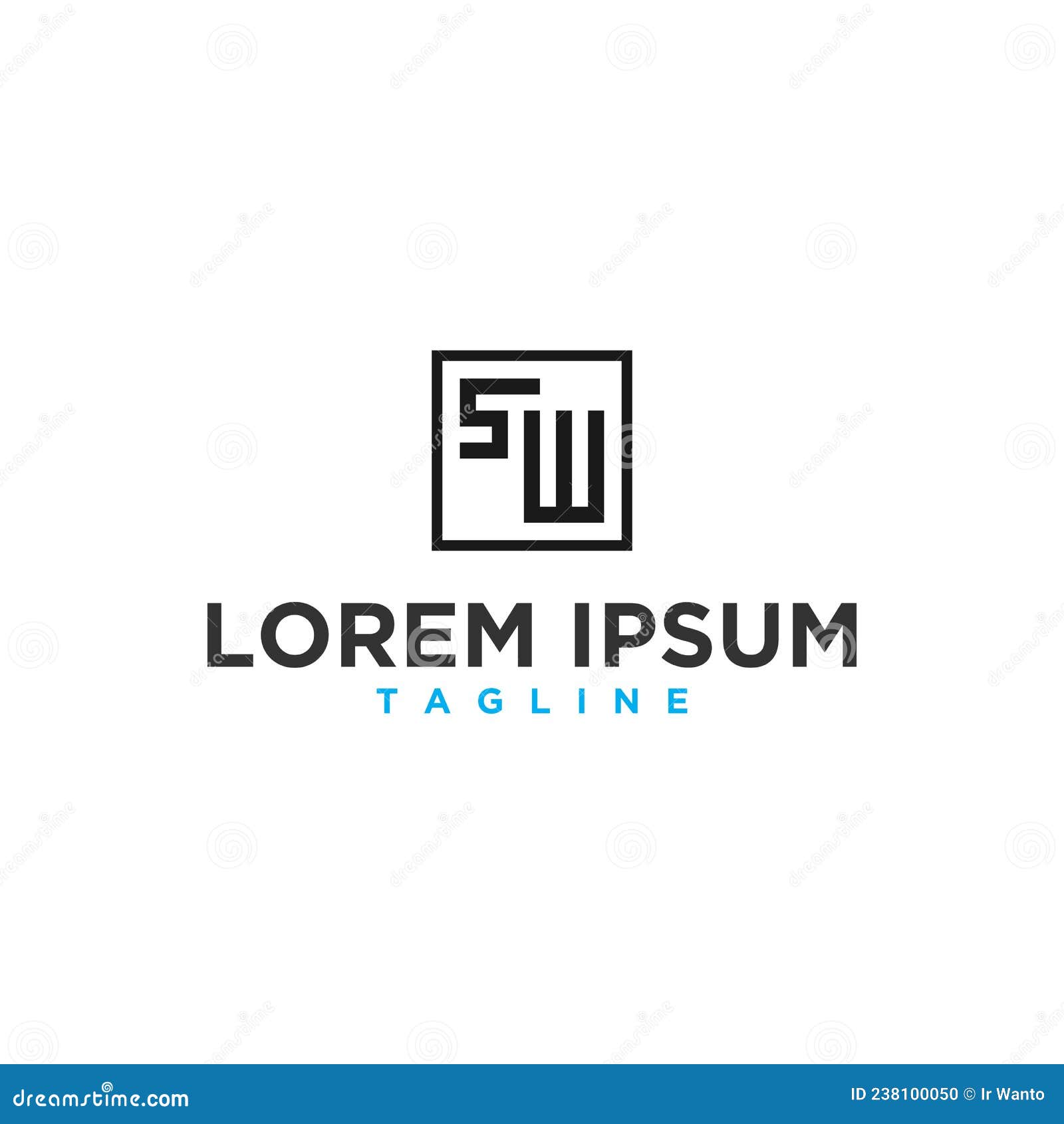 Sw or Ws Monogram Logo Design Stock Vector - Illustration of monogram ...