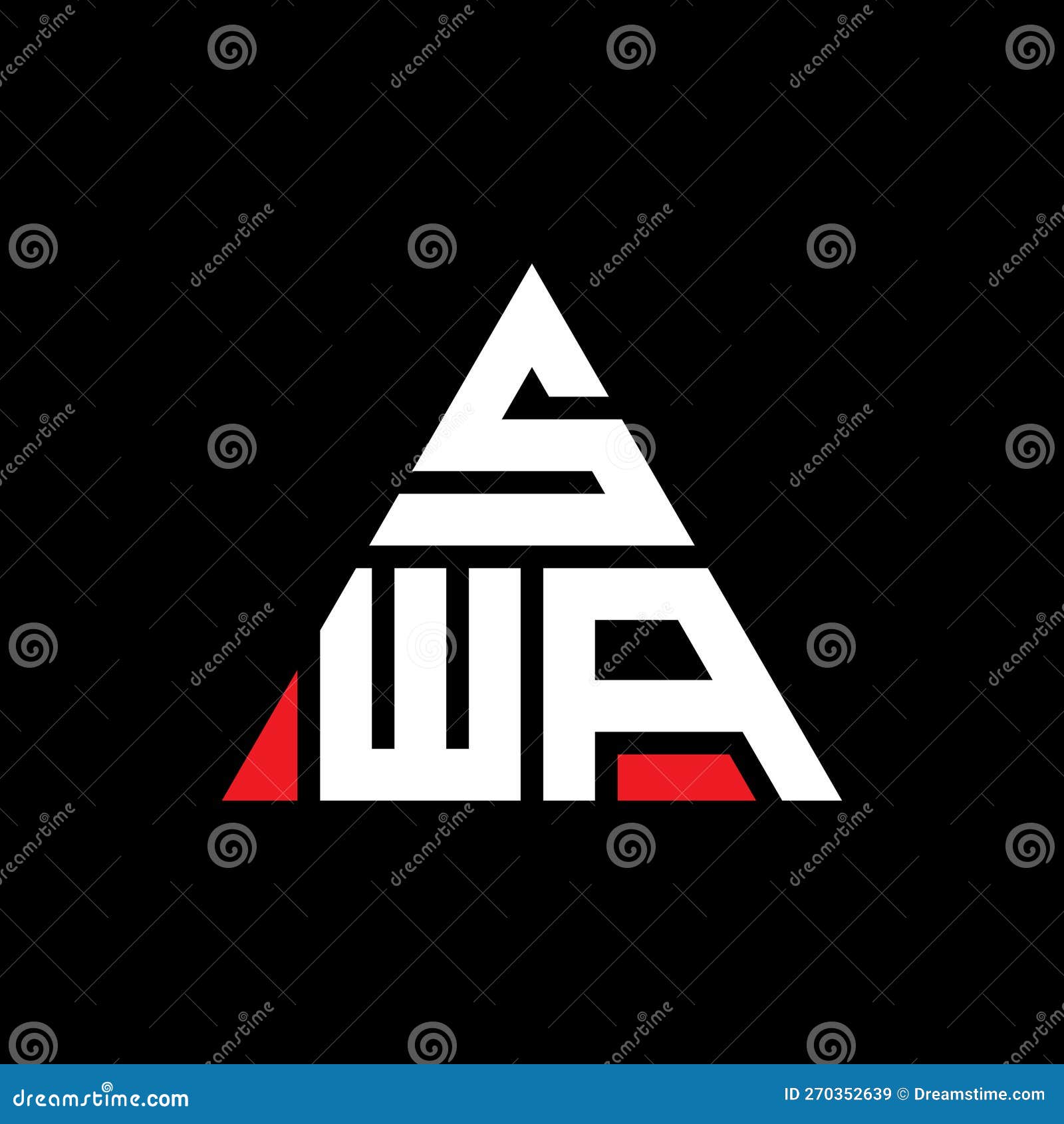 SWA Triangle Letter Logo Design with Triangle Shape. SWA Triangle Logo ...