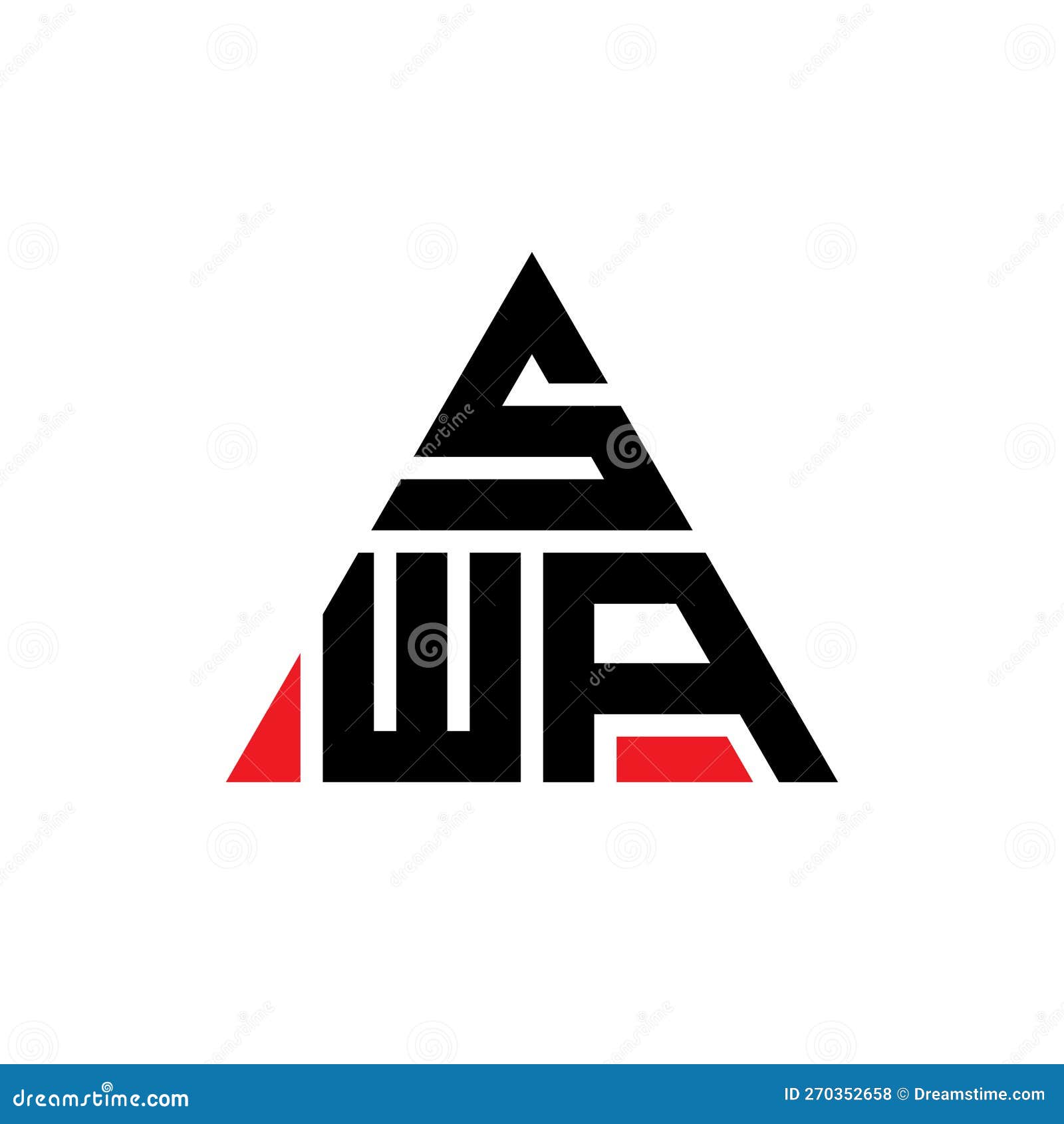 SWA Triangle Letter Logo Design with Triangle Shape. SWA Triangle Logo ...