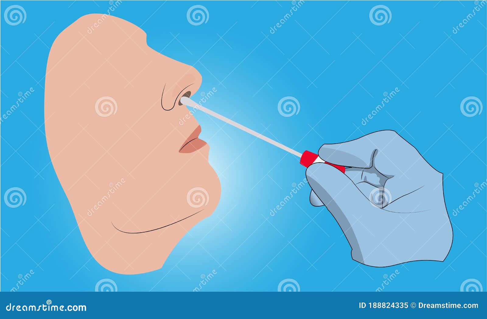 Swab Test To Find Out the Final Result Stock Illustration ...