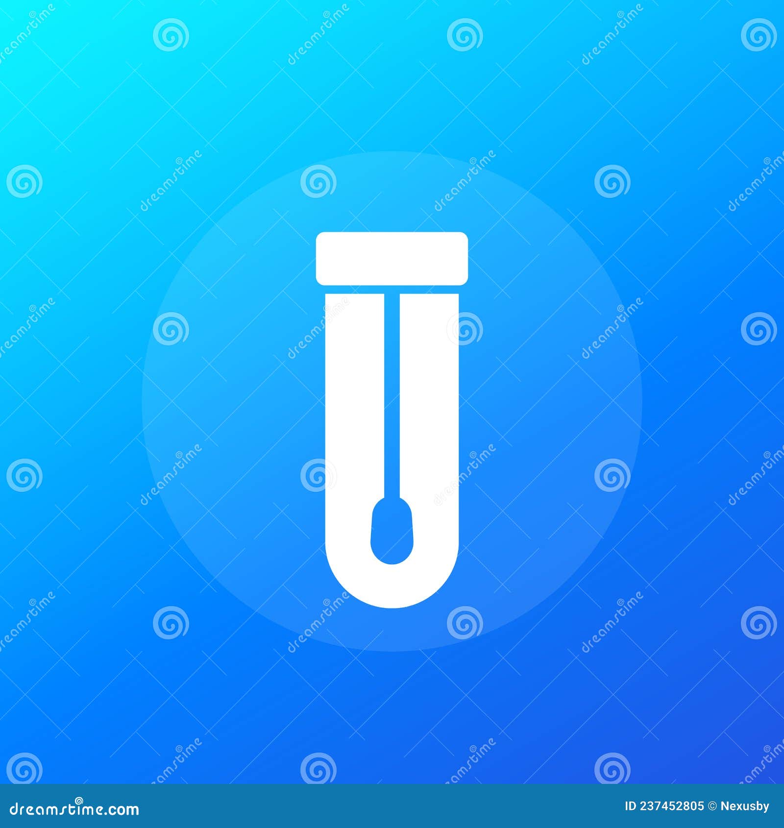 Swab Test Icon, Nasal Sample for Lab Stock Vector - Illustration of ...