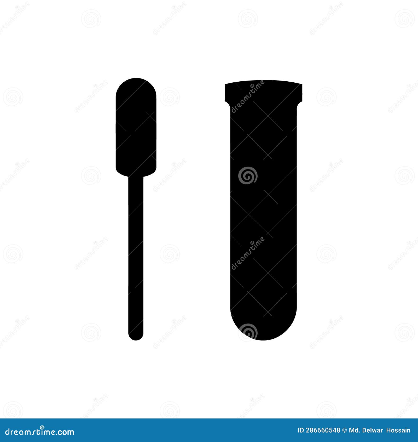 Swab and Tube icon stock illustration. Illustration of collection ...