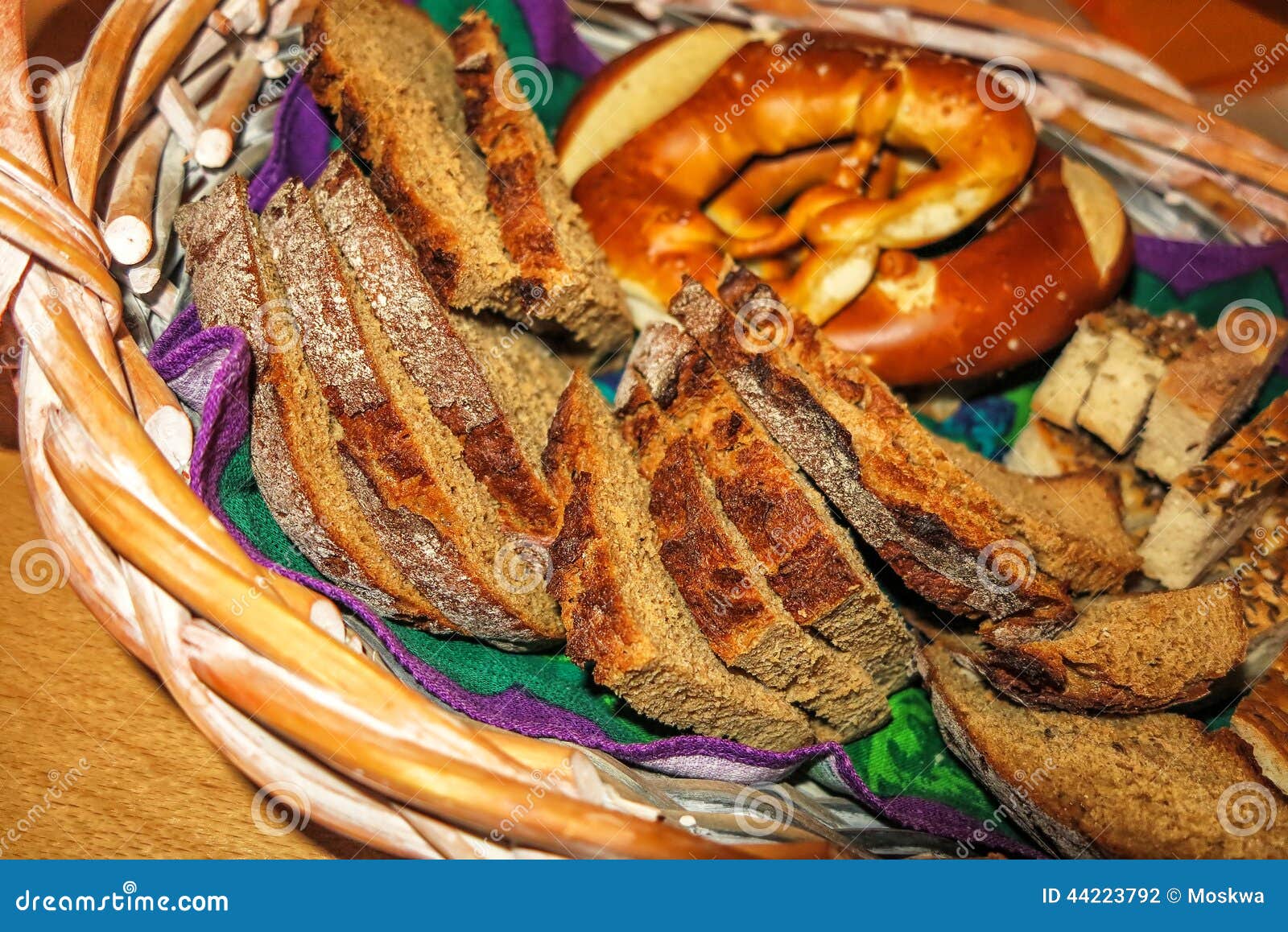 Swabian Bread Basket for Supper Stock Photo - Image of supper, goods ...