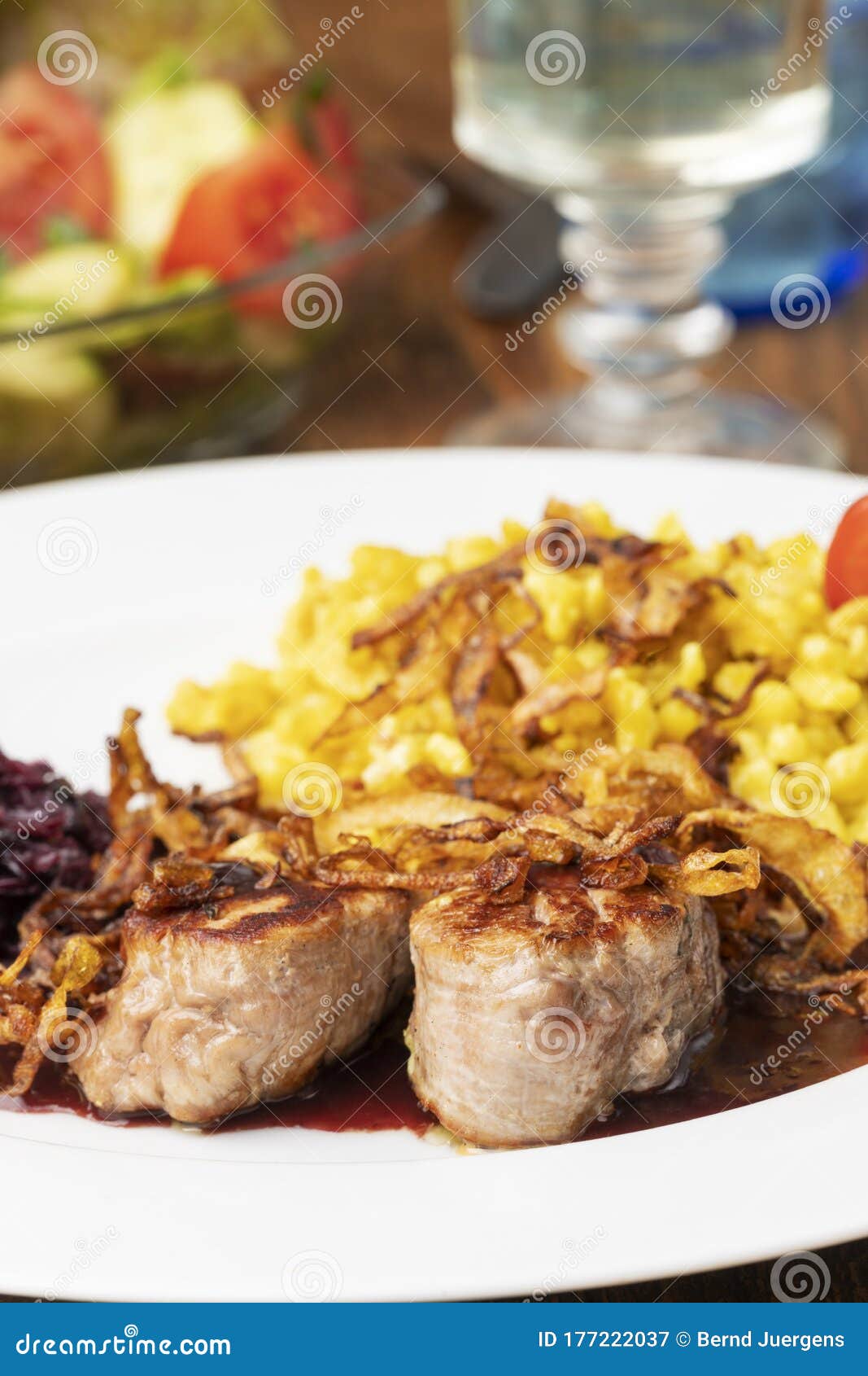 Swabian pork fillets stock image. Image of cabbage, dish - 177222037
